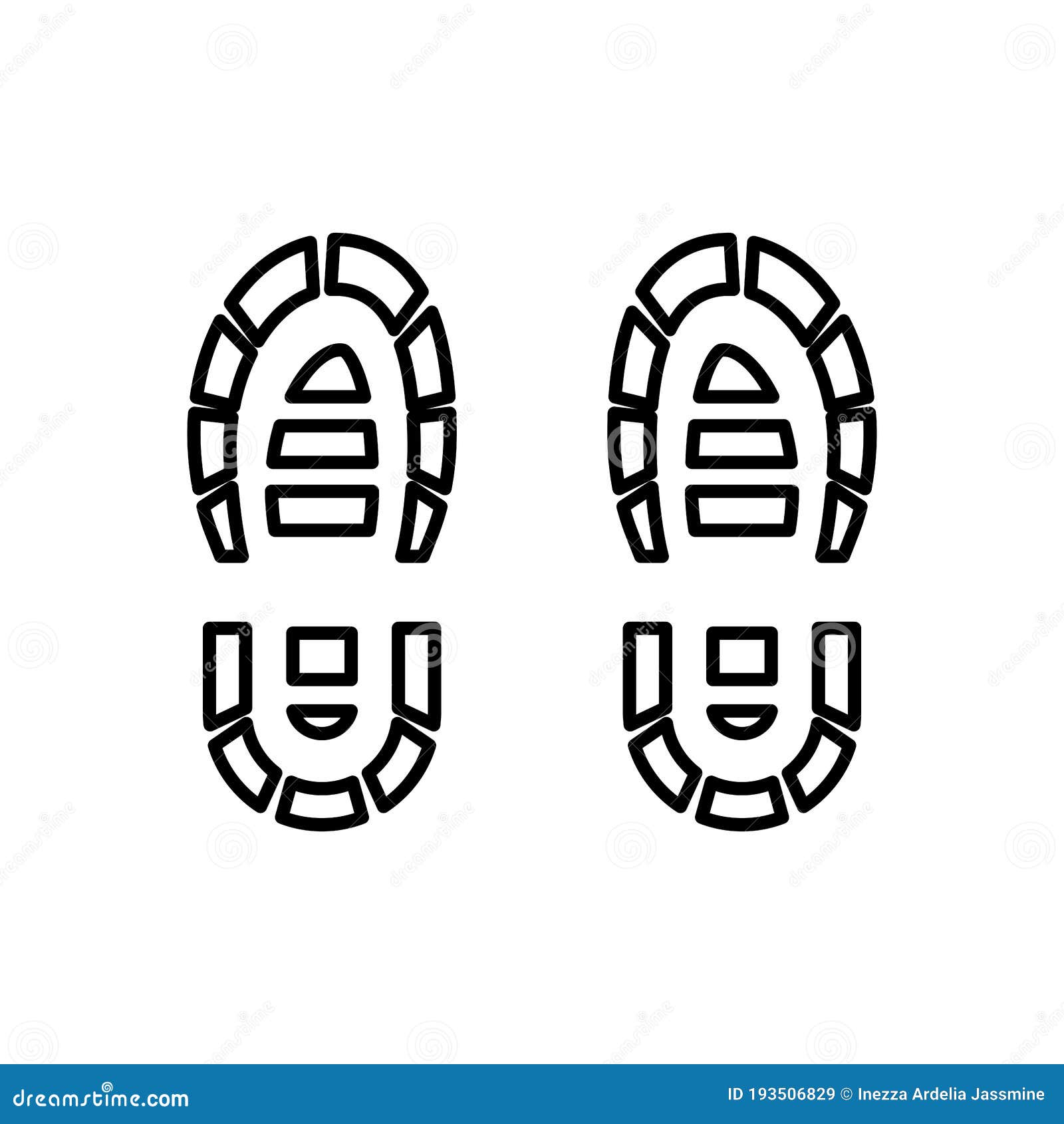 Boot Print Icon, Illustration Design Template Stock Vector ...
