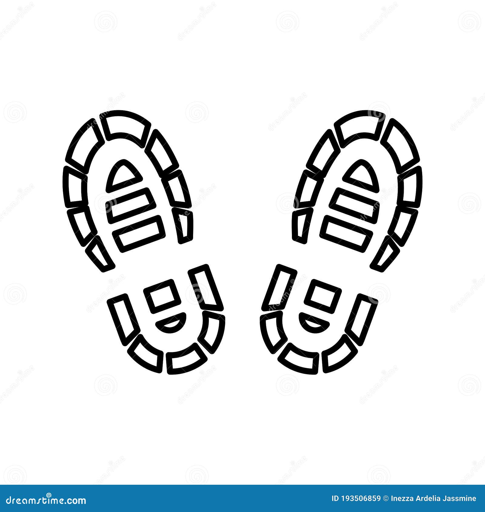 Boot Print Icon, Illustration Design Template Stock Vector ...
