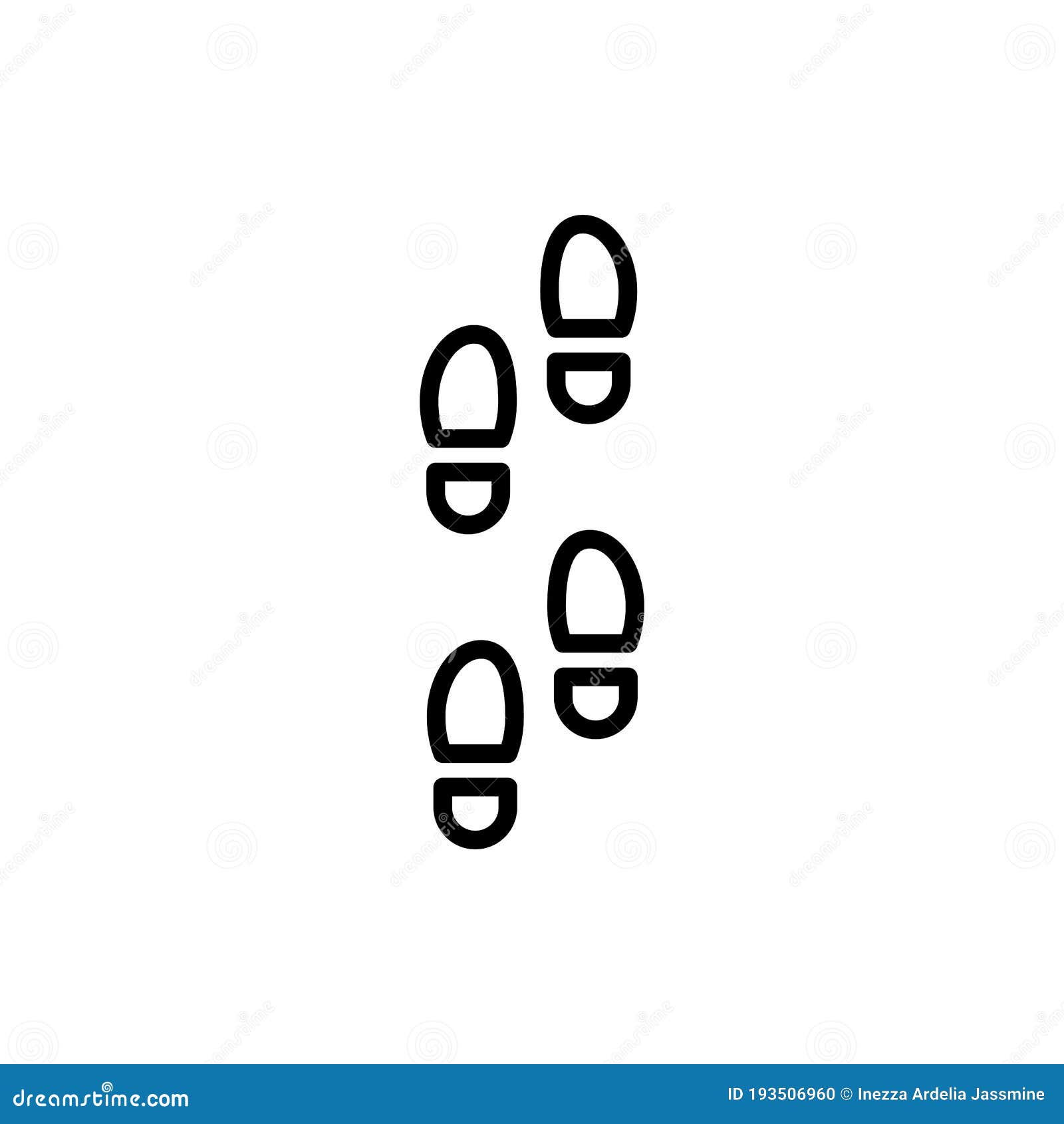 Boot Print Icon, Illustration Design Template Stock Vector ...