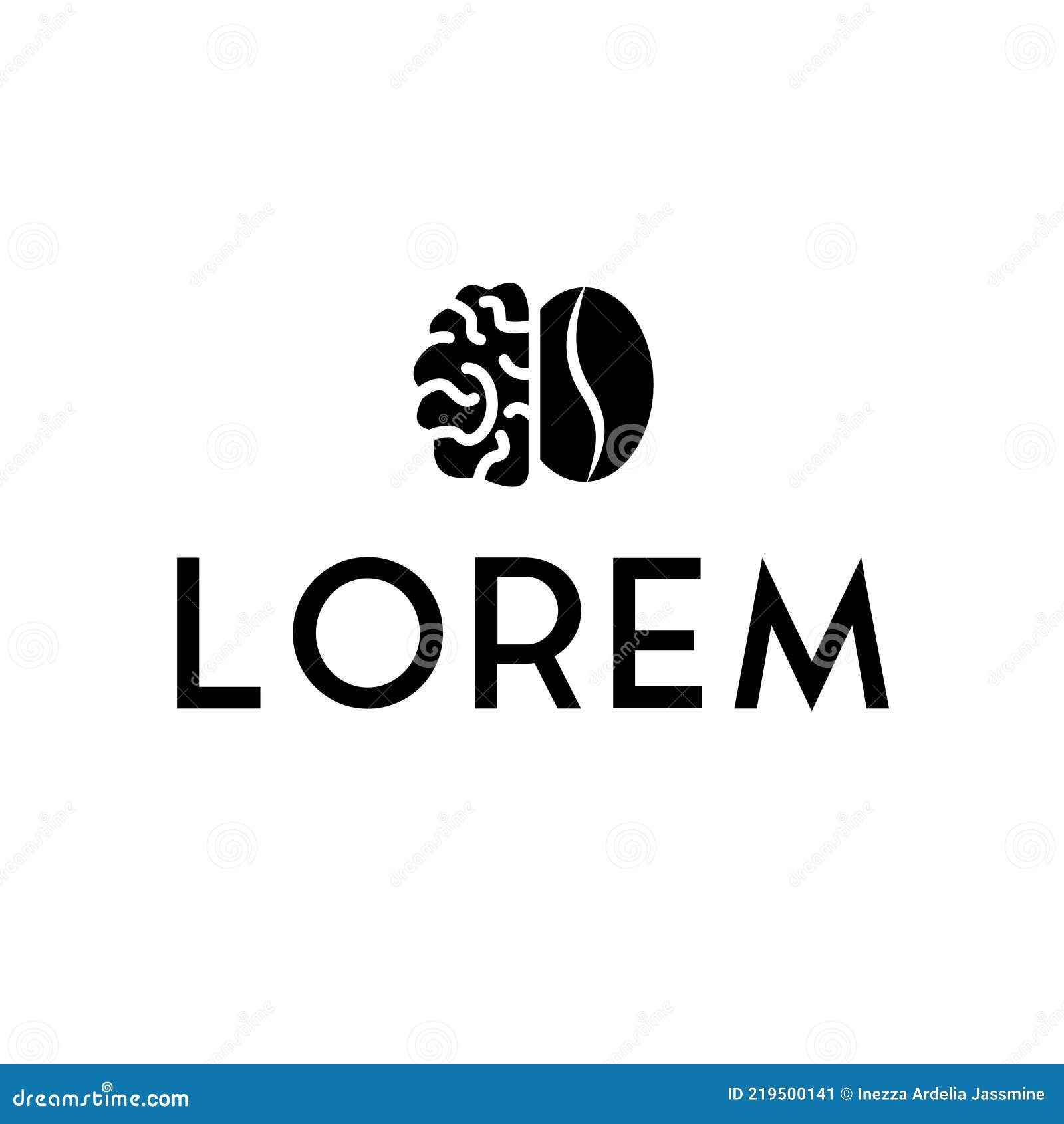 Illustration Vector Graphic of Brain and Bean Logo Stock Vector ...