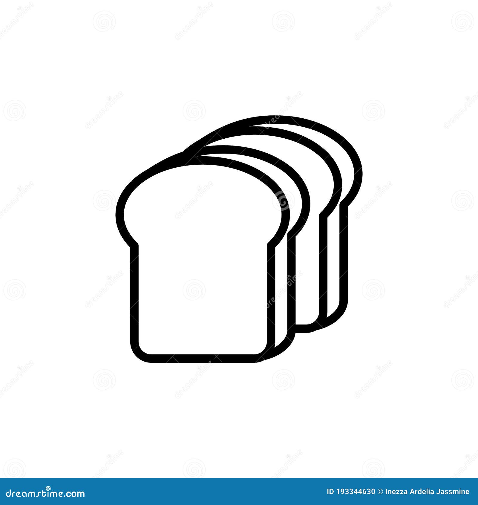 Bread Icon, Symbol Design Template Stock Vector - Illustration of ...