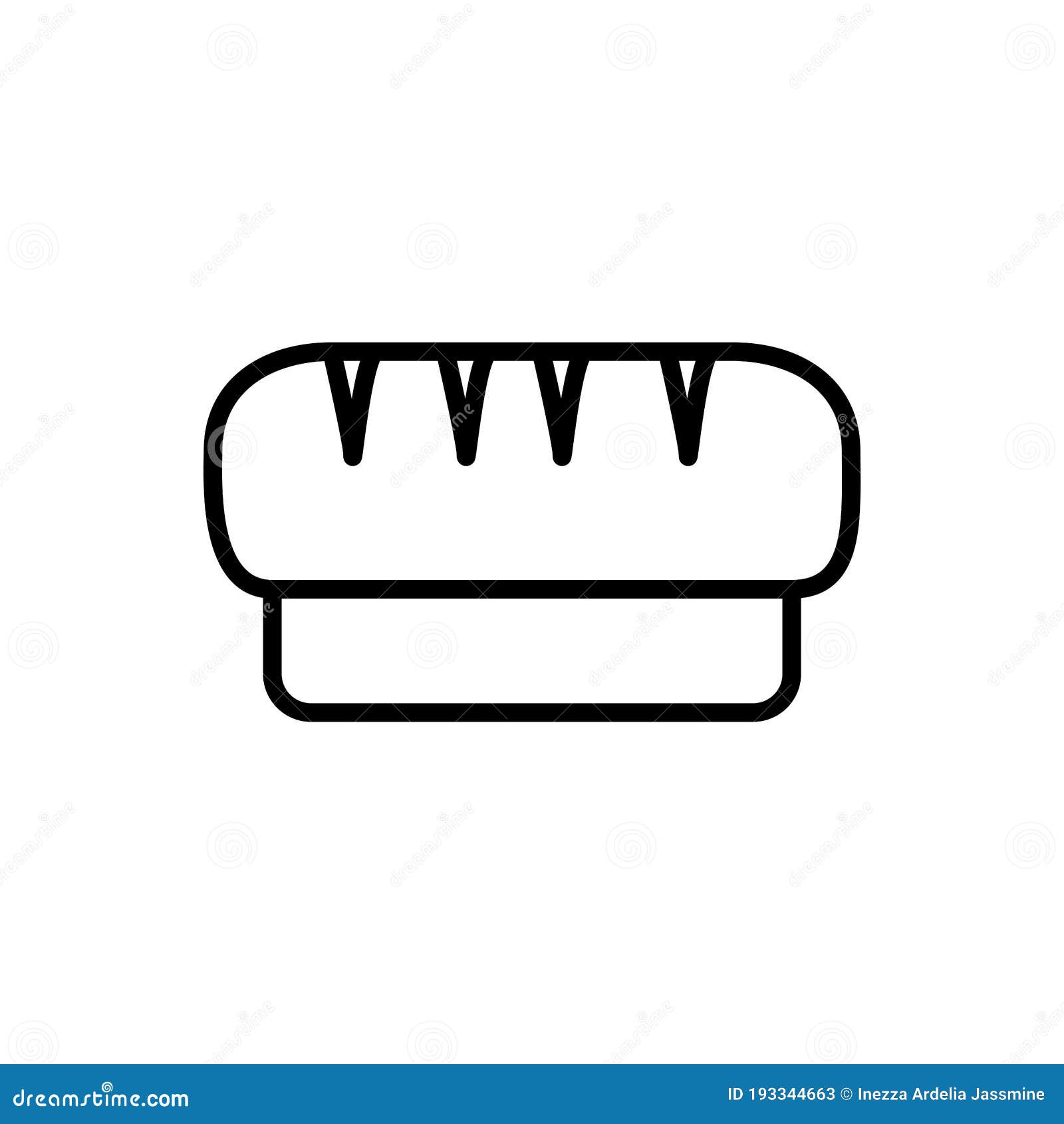 Bread Icon, Symbol Design Template Stock Vector - Illustration of ...