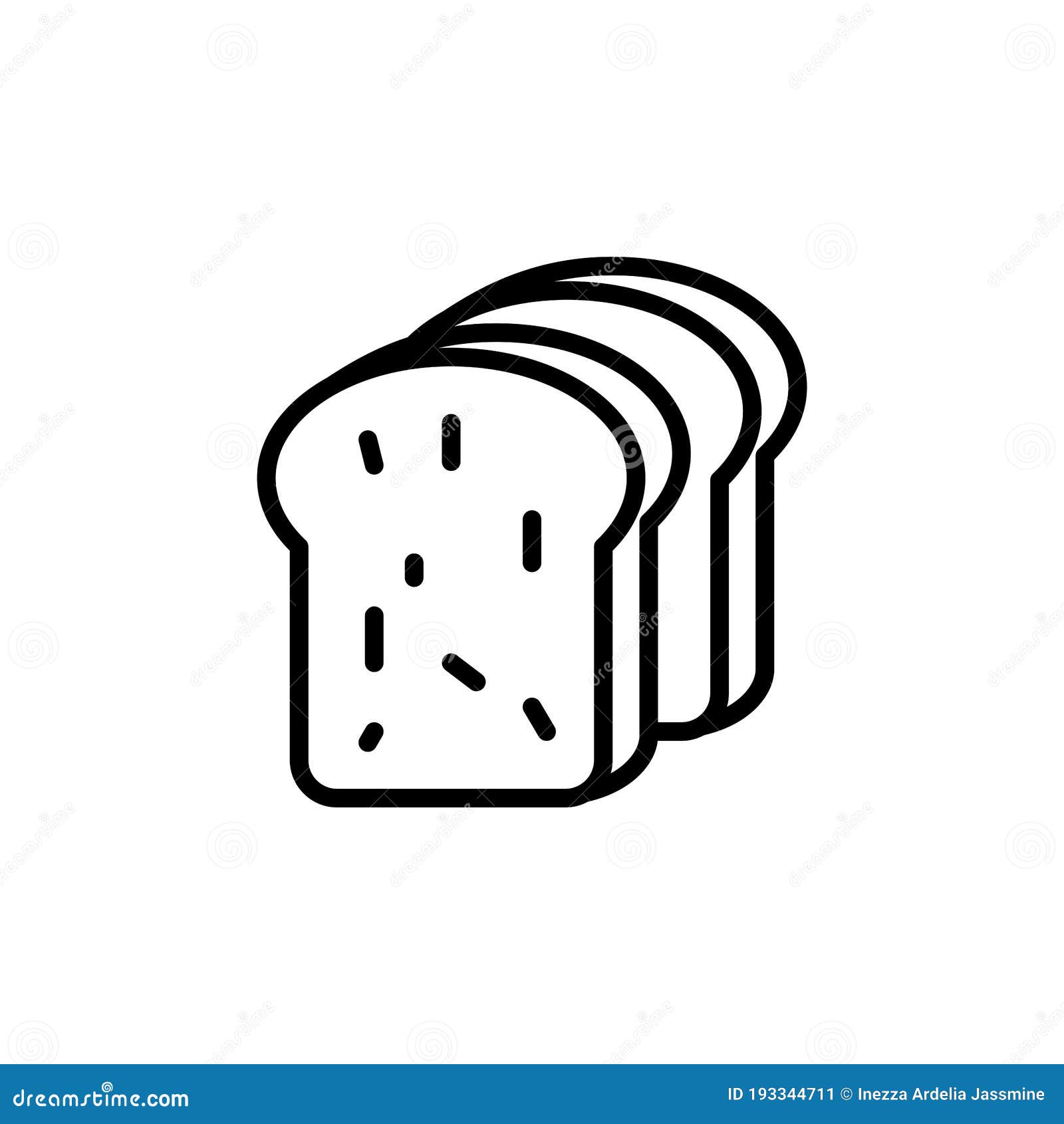 Bread Icon, Symbol Design Template Stock Vector - Illustration of ...