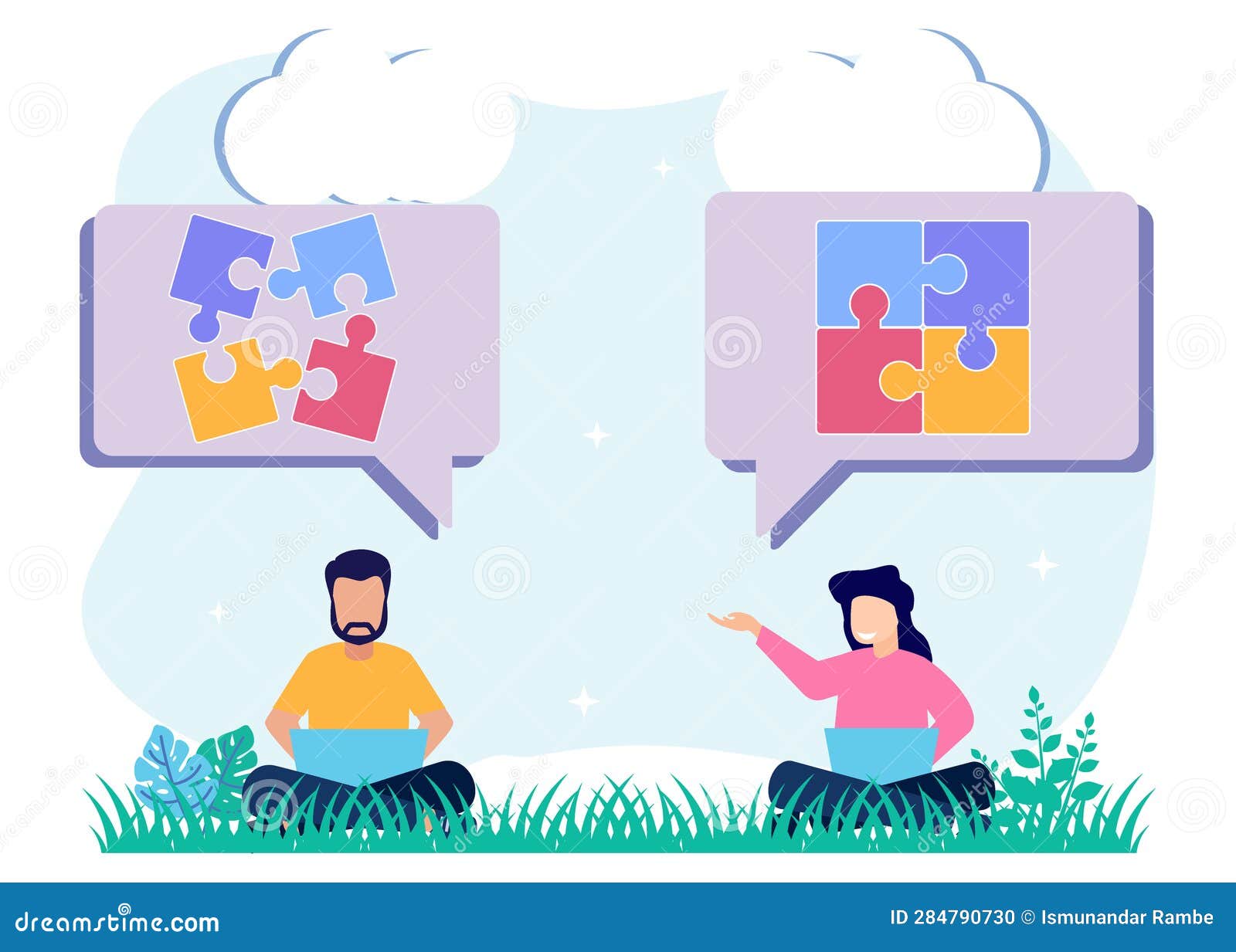 Illustration Vector Graphic Cartoon Character of Brain Data Analysis ...