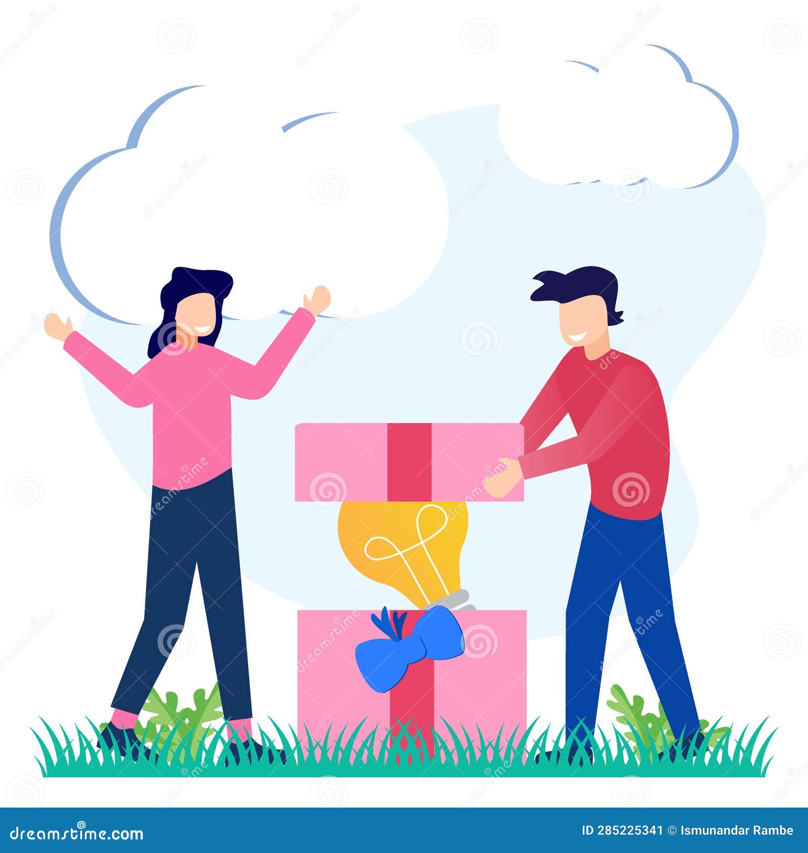 Illustration Vector Graphic Cartoon Character of Choice of Ideas ...