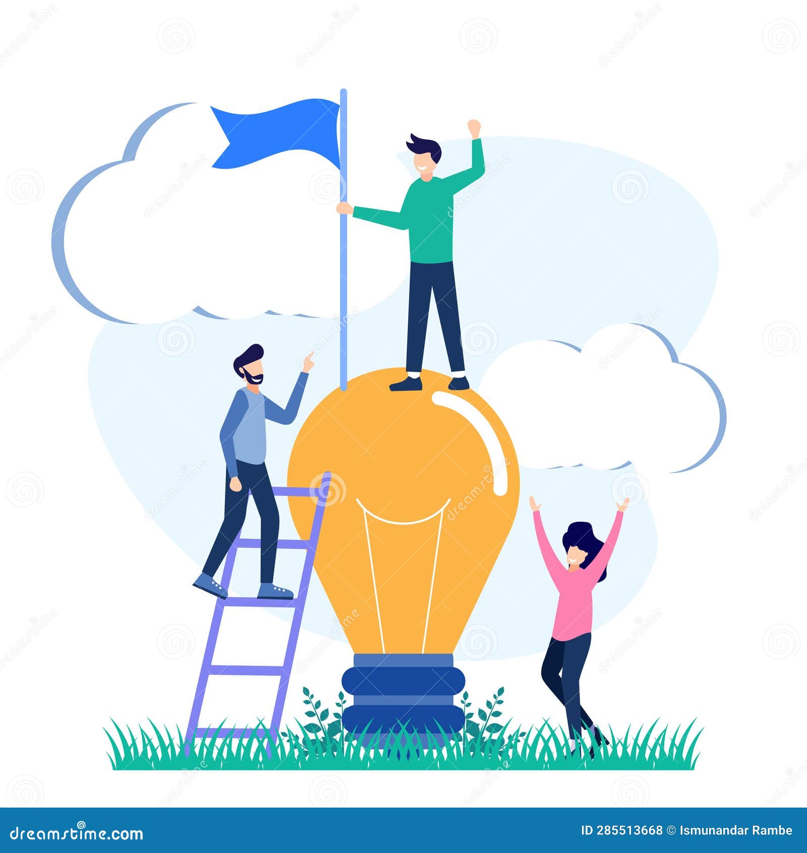 Illustration Vector Graphic Cartoon Character of Choice of Ideas ...