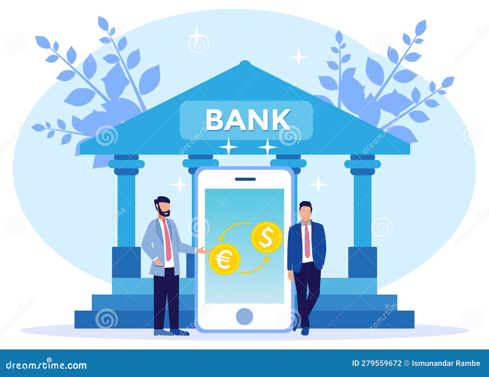 Illustration Vector Graphic Cartoon Character of Currency Exchange ...