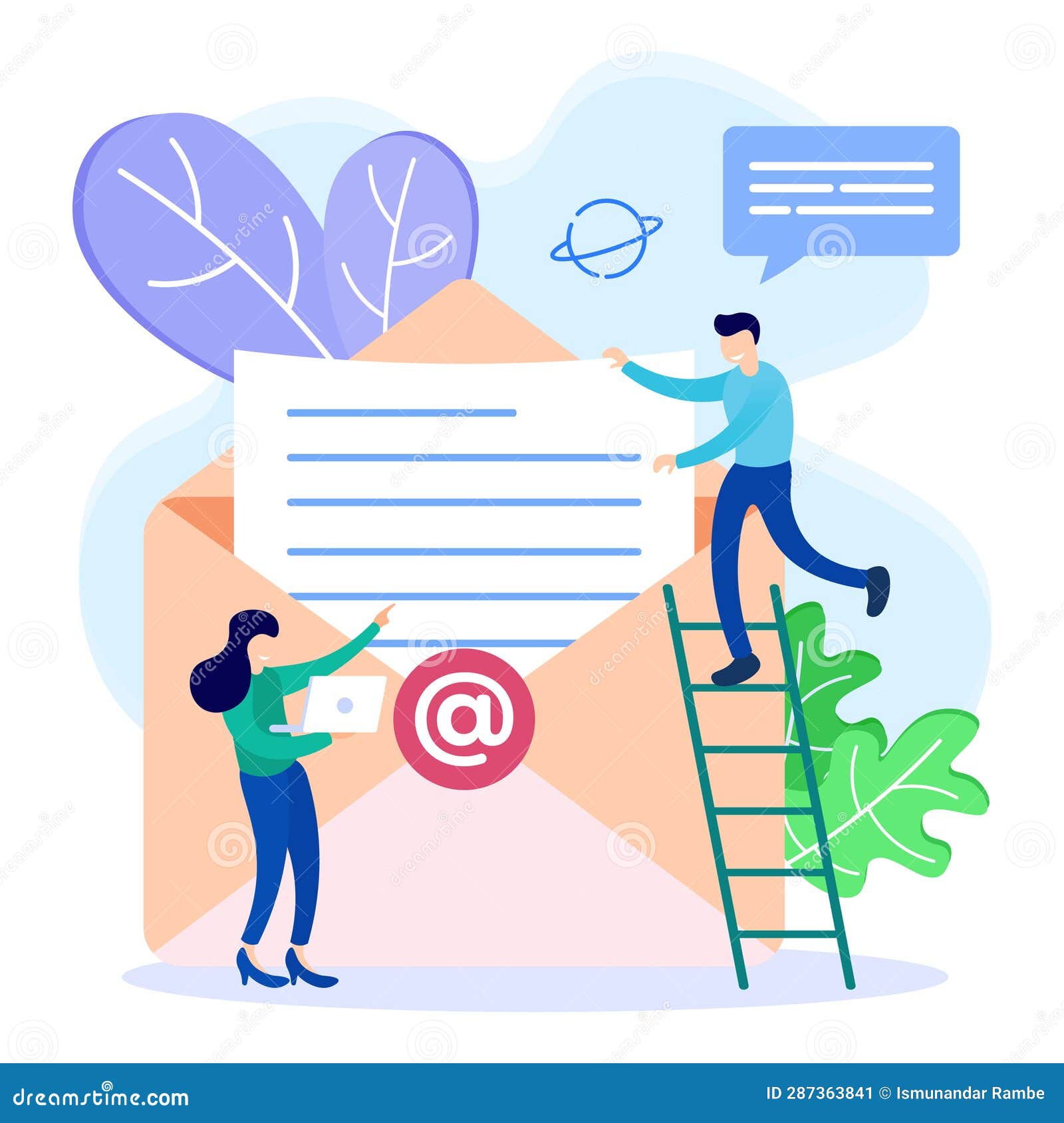 Illustration Vector Graphic Cartoon Character of Email Services Stock ...