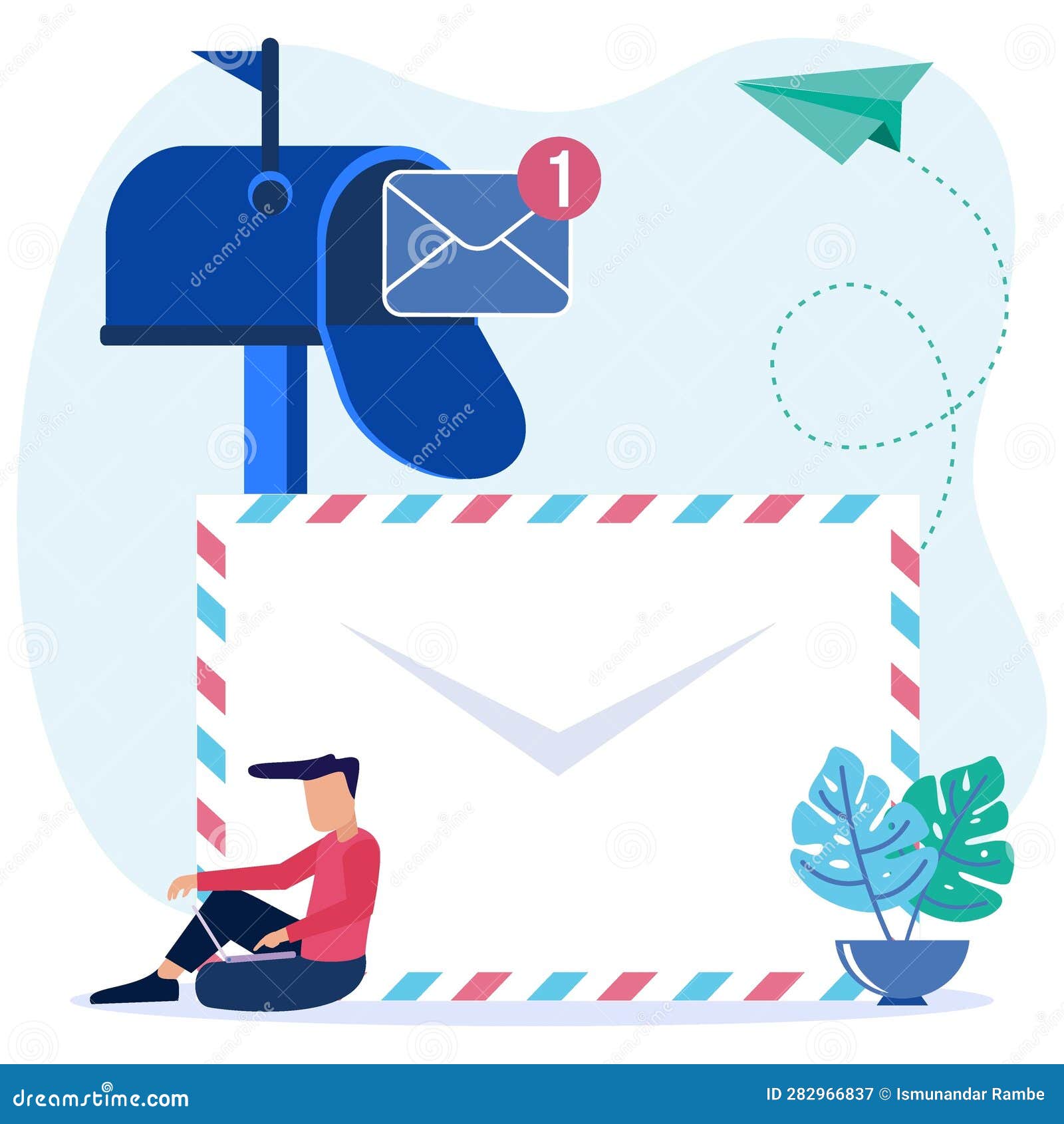 Illustration Vector Graphic Cartoon Character of Email Services Stock ...