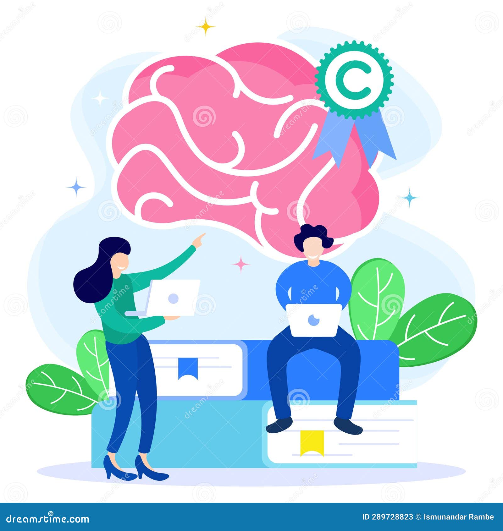 Illustration Vector Graphic Cartoon Character of Intellectual Property ...