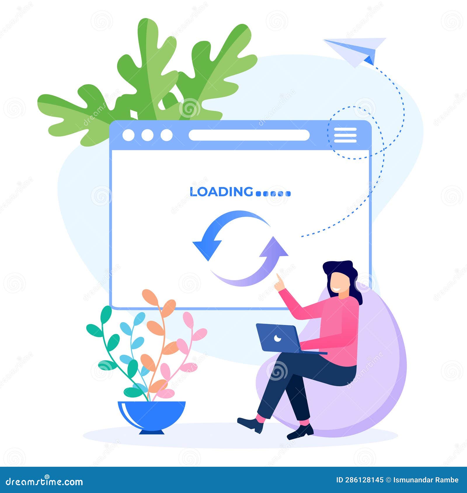 Illustration Vector Graphic Cartoon Character of Loading Stock Vector ...