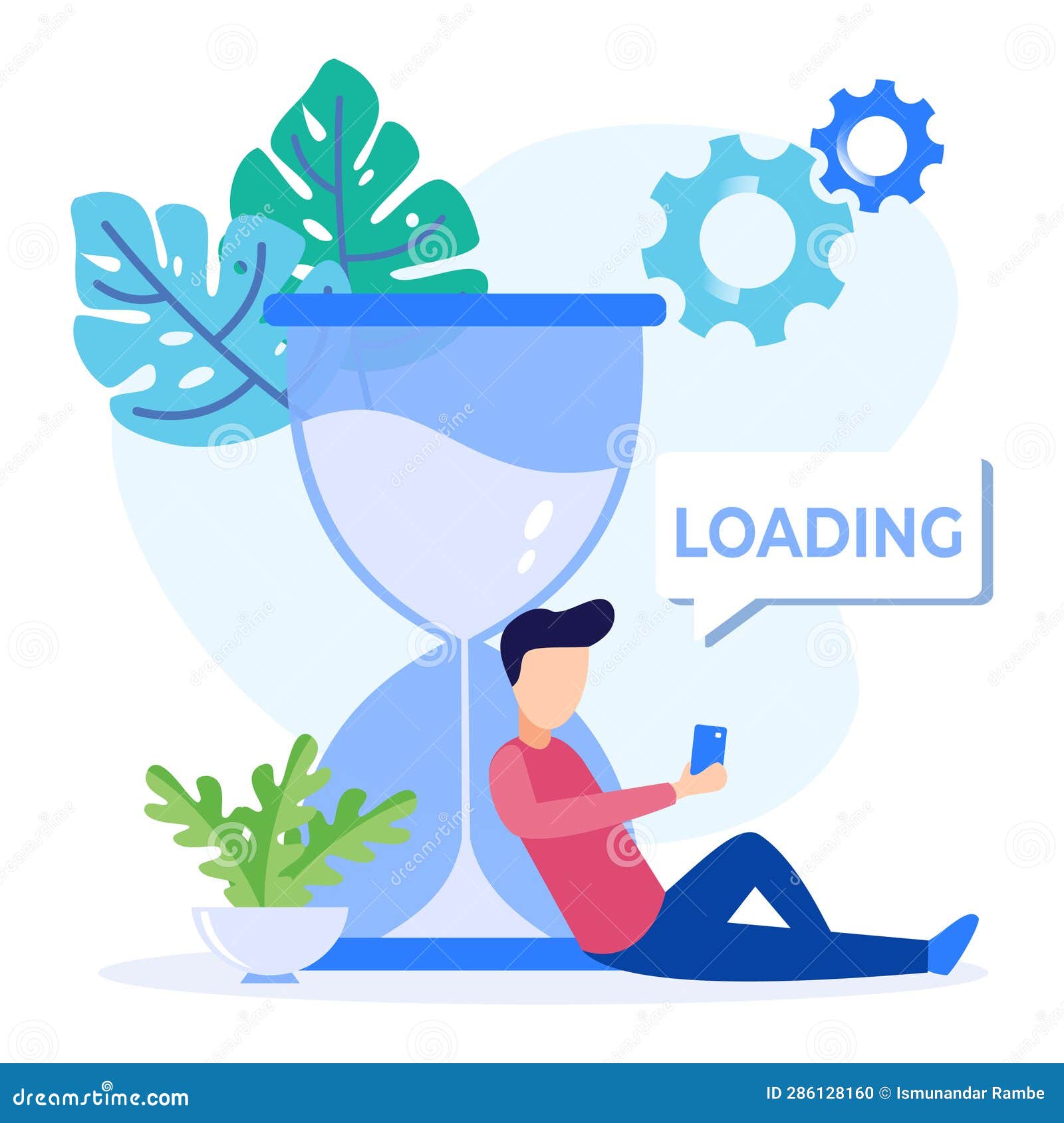 Illustration Vector Graphic Cartoon Character of Loading Stock Vector ...
