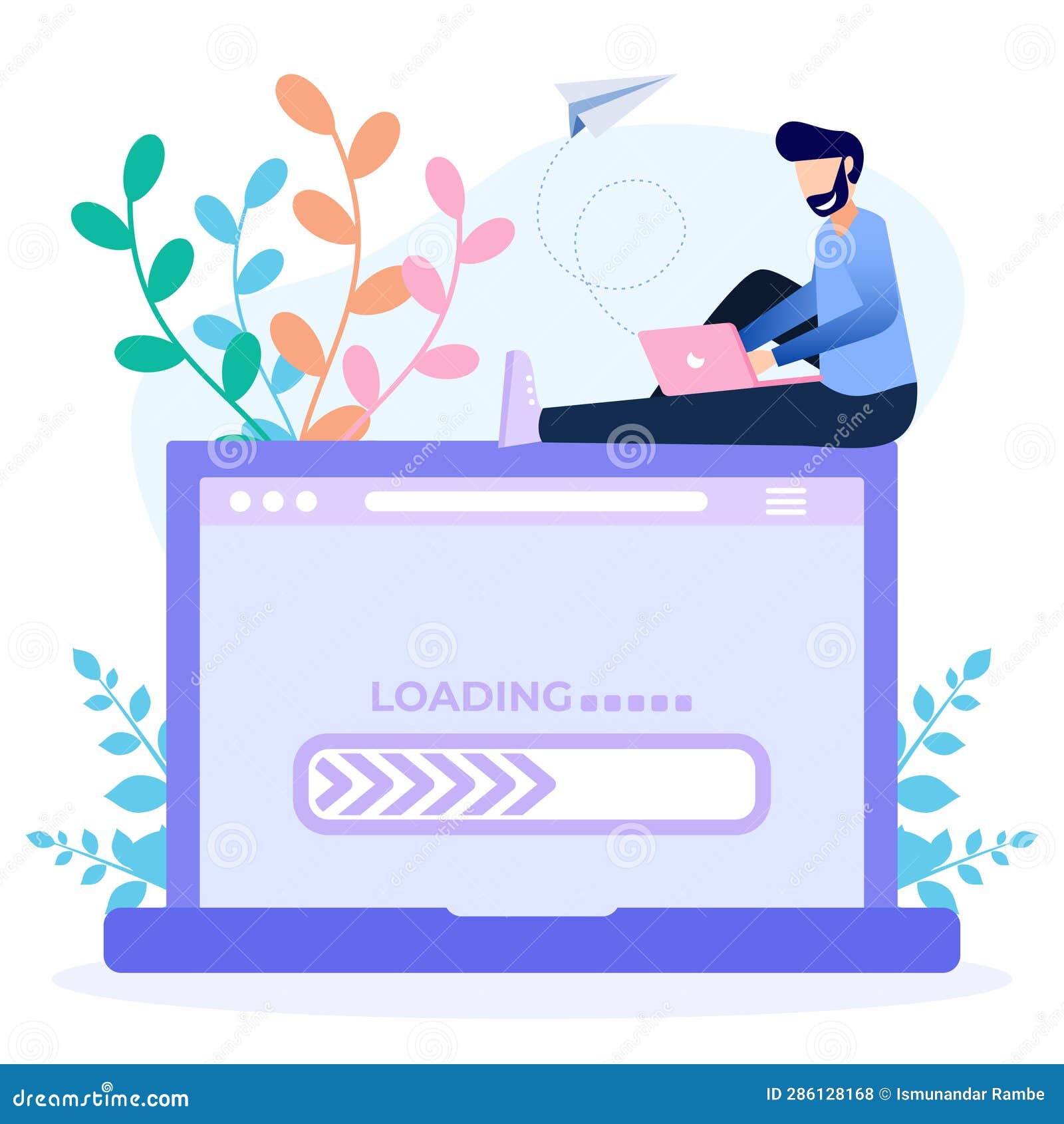 Illustration Vector Graphic Cartoon Character of Loading Stock ...