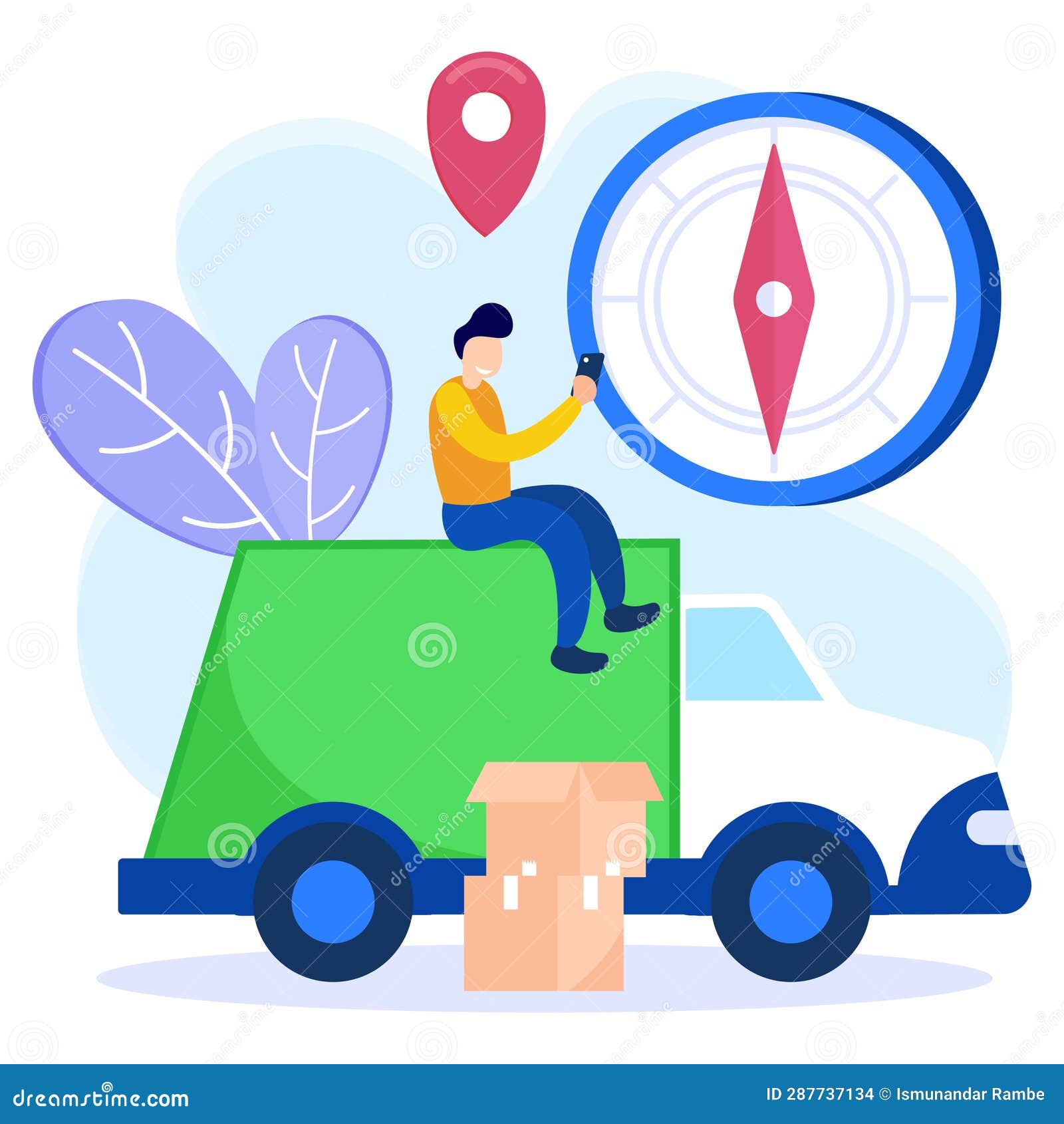 Illustration Vector Graphic Cartoon Character of Navigation Stock ...