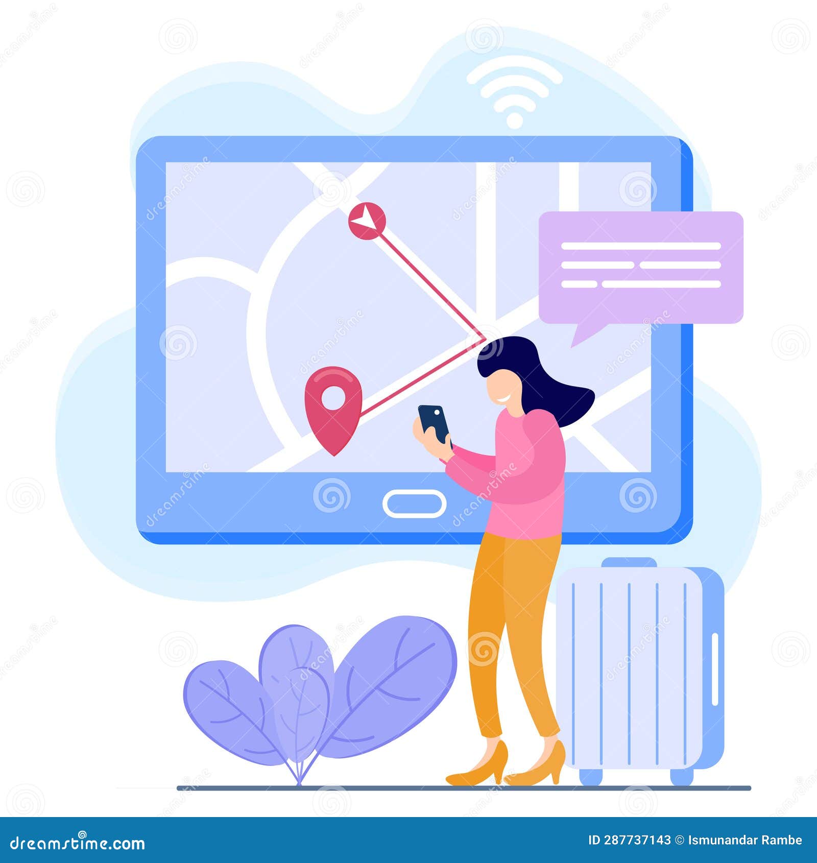 Illustration Vector Graphic Cartoon Character of Navigation Stock ...