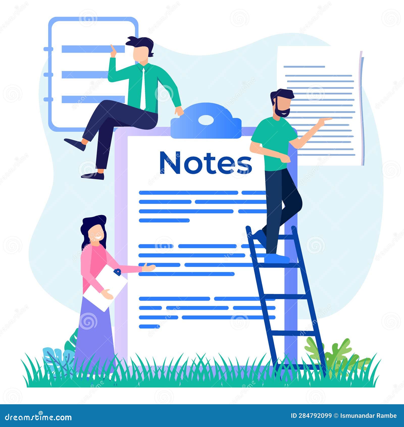 Illustration Vector Graphic Cartoon Character Of Paper Notes For ...