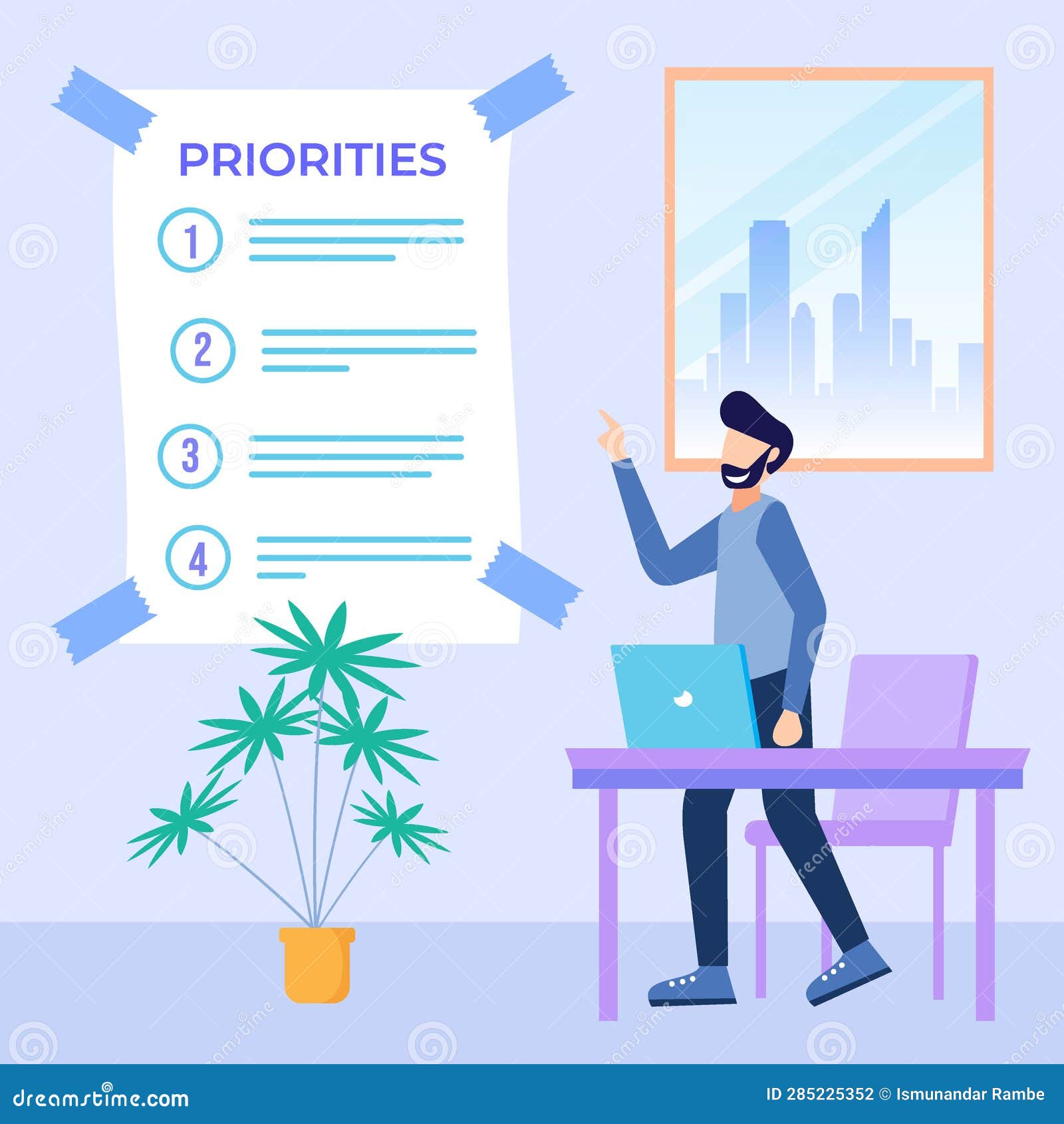 Illustration Vector Graphic Cartoon Character of Priorities Stock ... Illustration Vector Graphic Cartoon Character of Priorities Stock ...