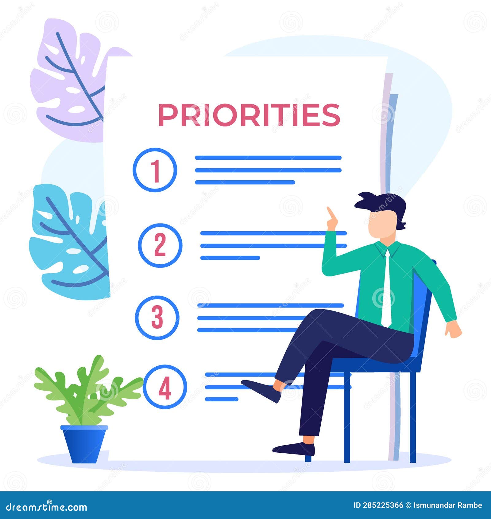 Illustration Vector Graphic Cartoon Character of Priorities Stock ... Illustration Vector Graphic Cartoon Character of Priorities Stock ...