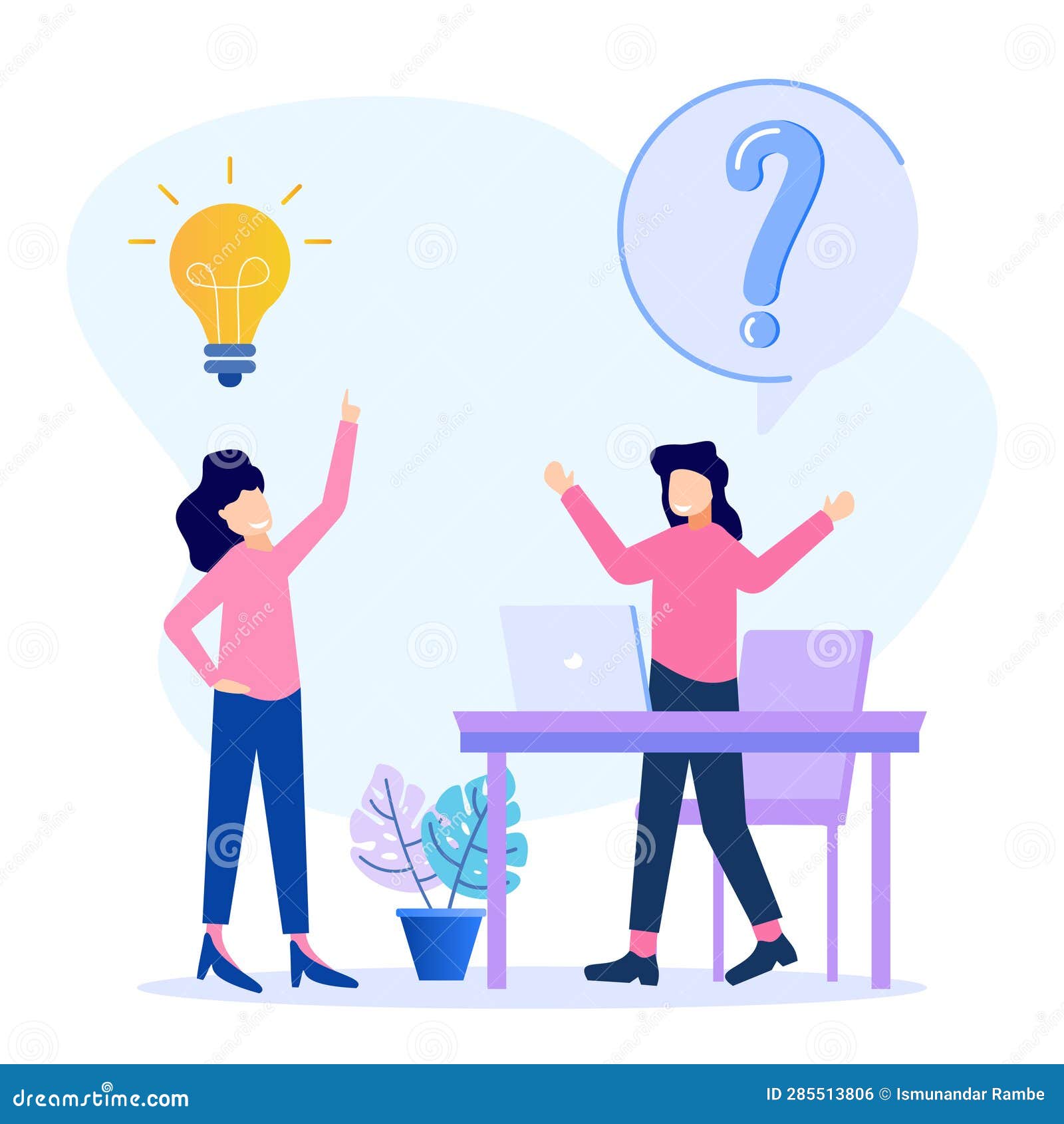 Illustration Vector Graphic Cartoon Character of Question and Answer ...