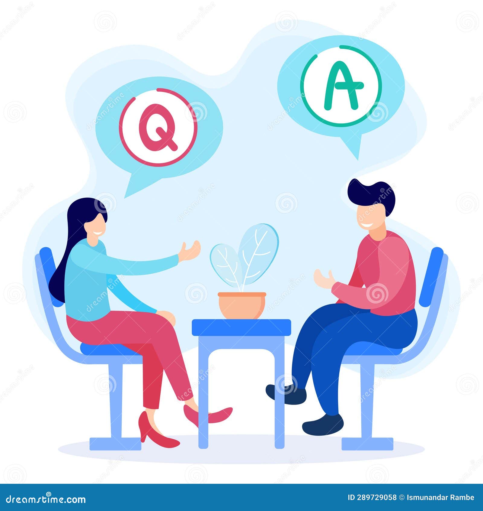 Illustration Vector Graphic Cartoon Character of Question and Answer ...