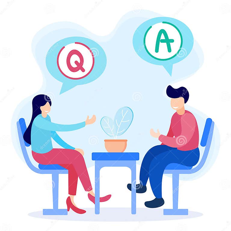 Illustration Vector Graphic Cartoon Character of Question and Answer ...