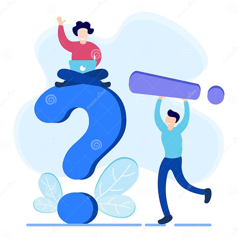 Illustration Vector Graphic Cartoon Character of Question and Answer ...