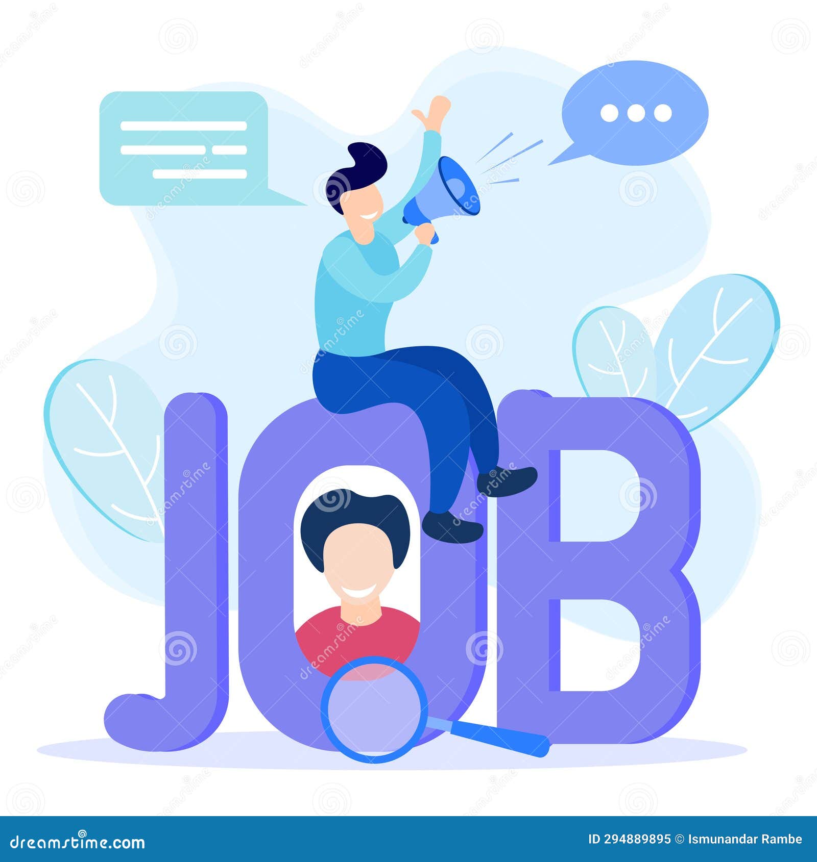 Illustration Vector Graphic Cartoon Character of Recruitment Stock ...