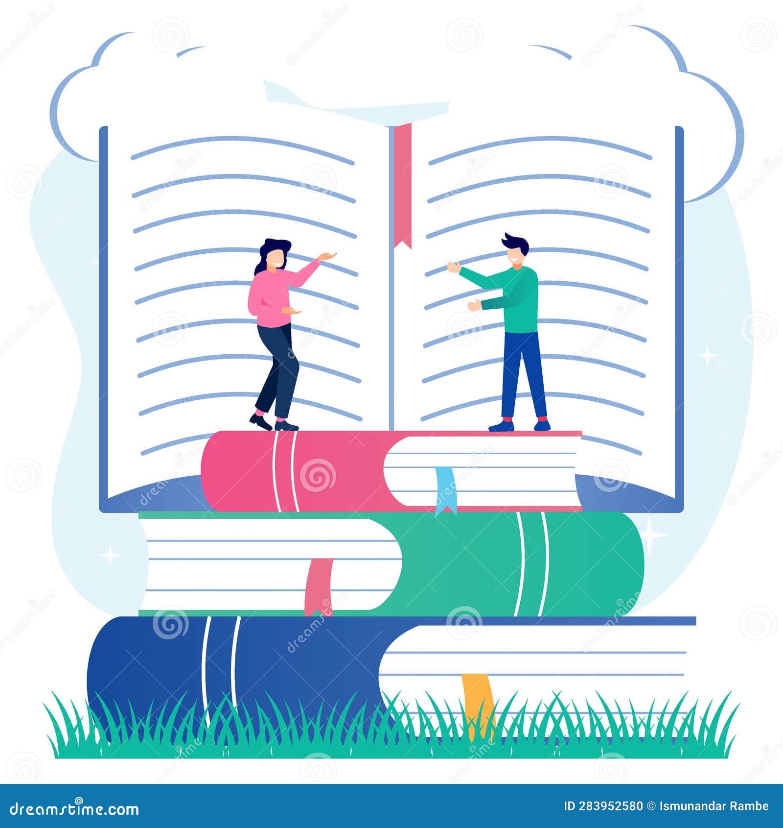 Illustration Vector Graphic Cartoon Character of Science and Books ...