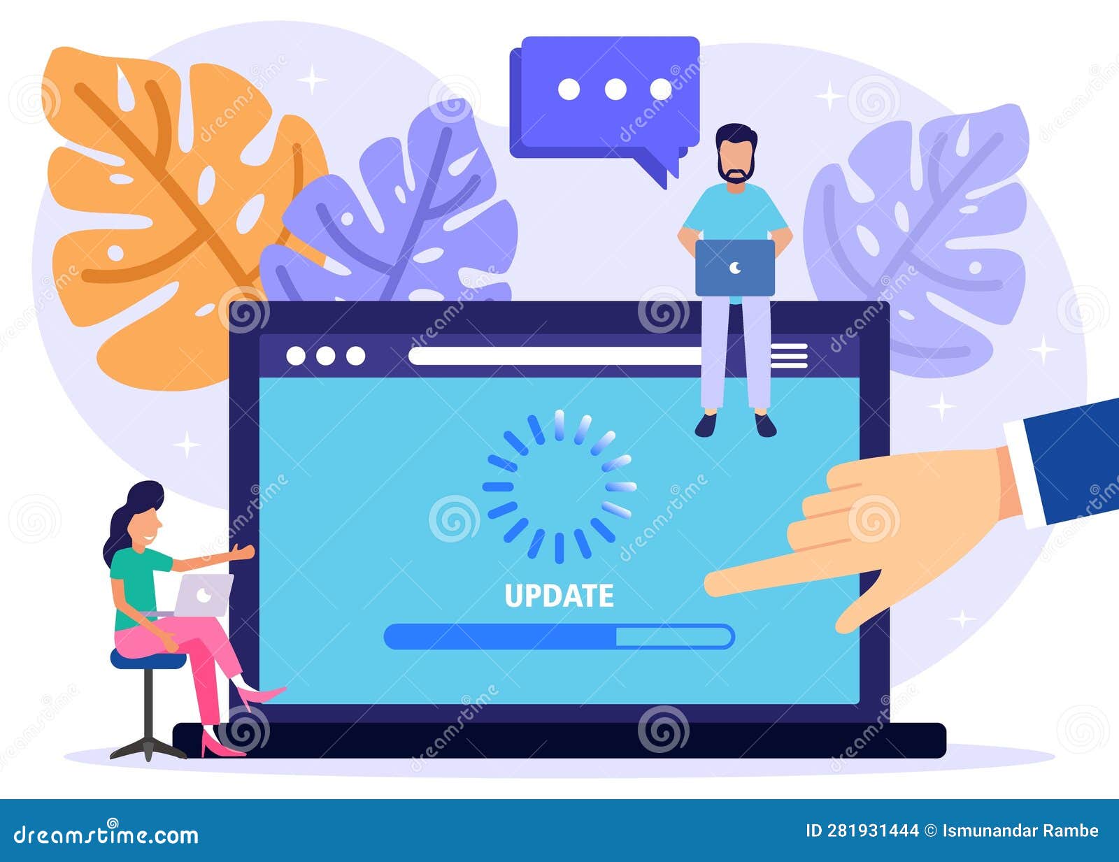 Illustration Vector Graphic Cartoon Character of System Update Stock ...