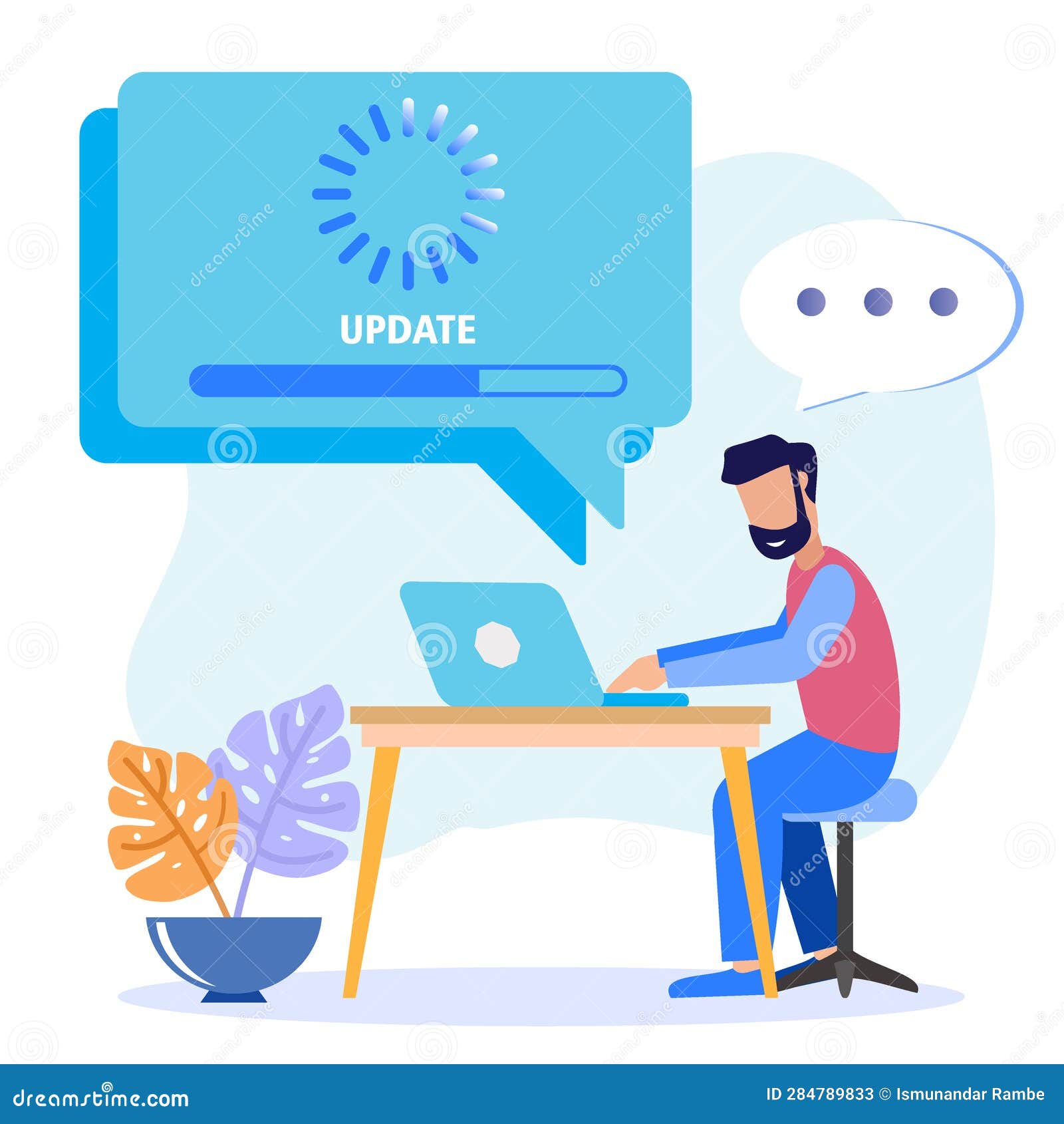 Illustration Vector Graphic Cartoon Character of System Update Stock ...