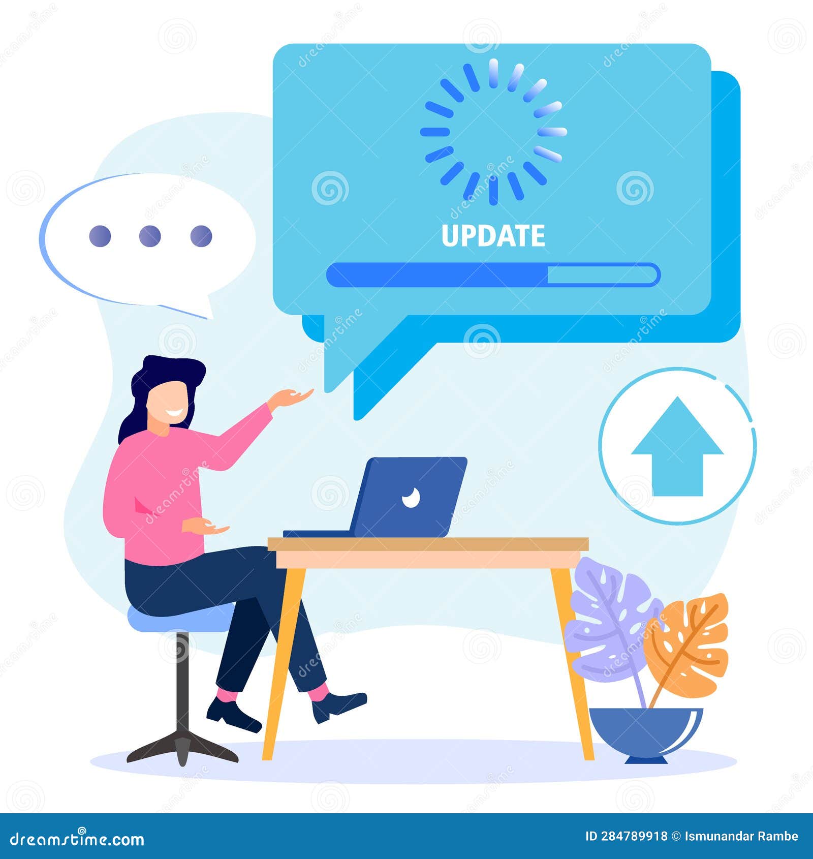 Illustration Vector Graphic Cartoon Character of System Update Stock ...