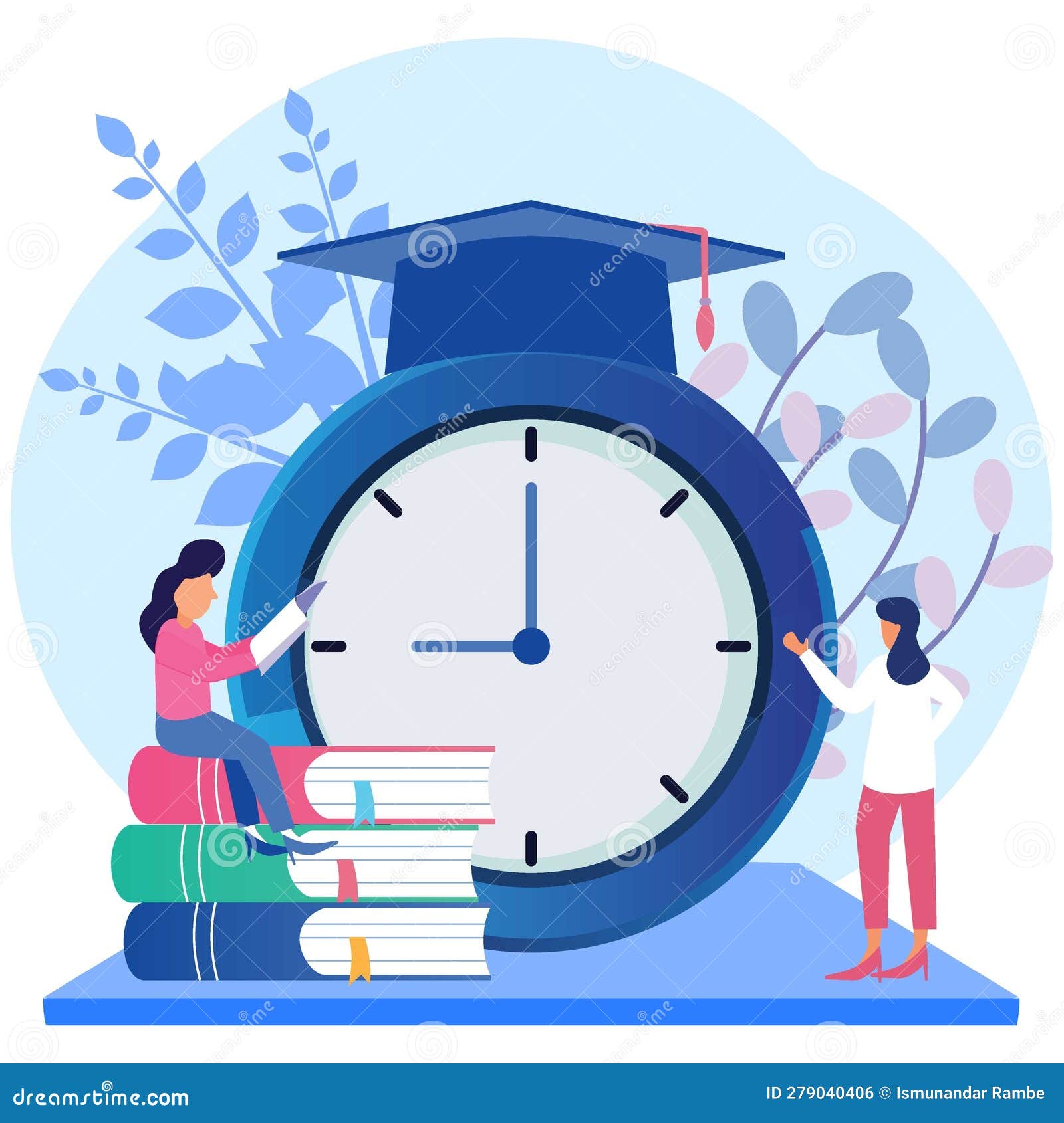 Illustration Vector Graphic Cartoon Character of Time Management Stock ...