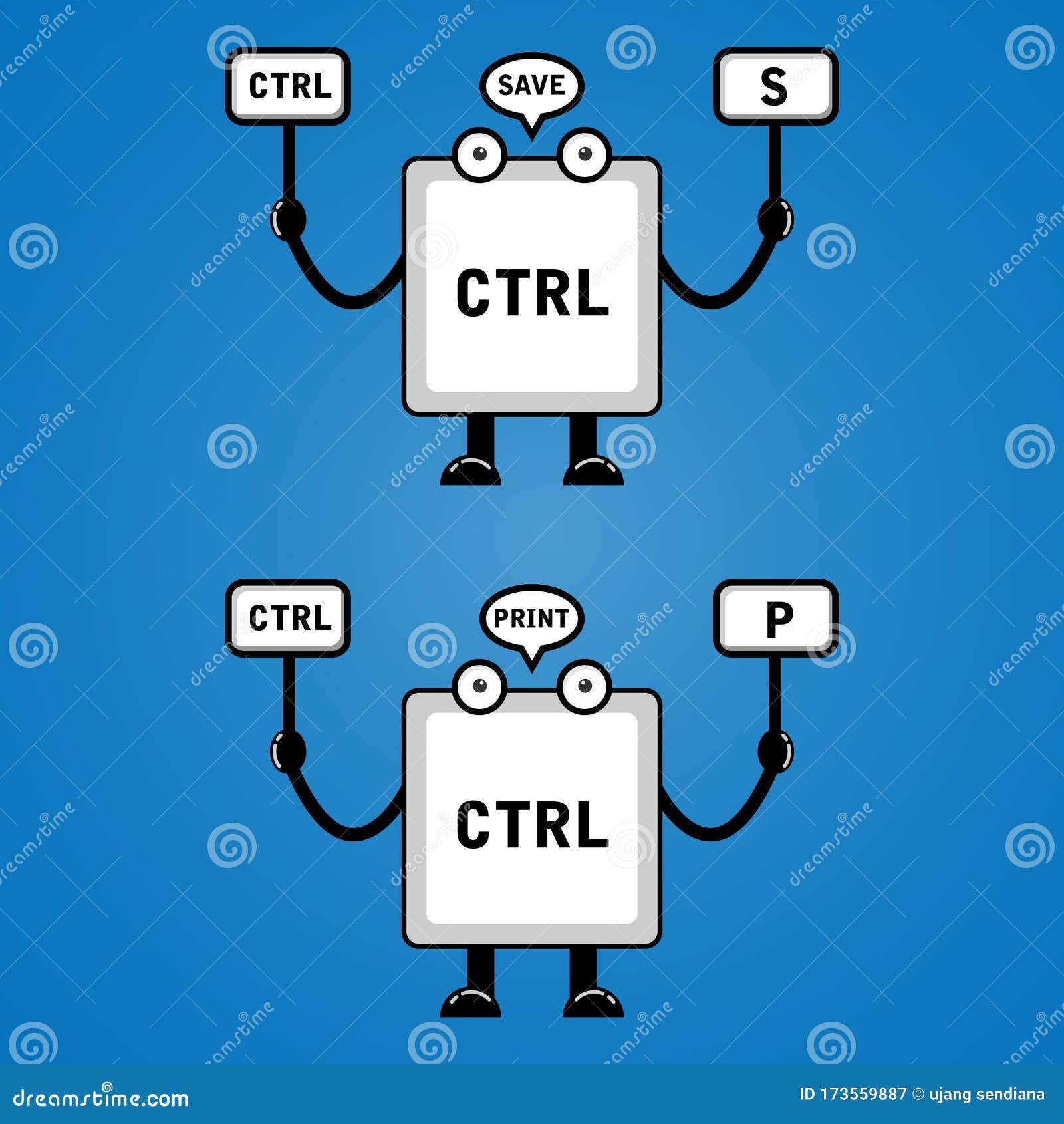 Illustration Vector Graphic of Cartoon Keyboard Button,Control S ...