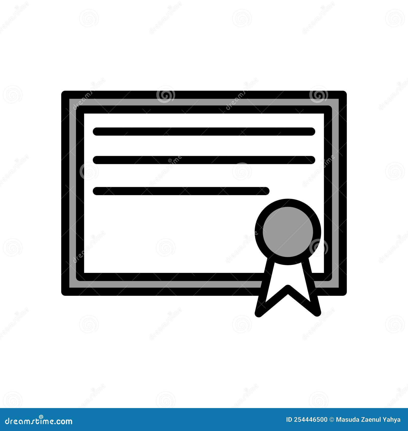 Illustration Vector Graphic of Certificate Icon Stock Vector ...