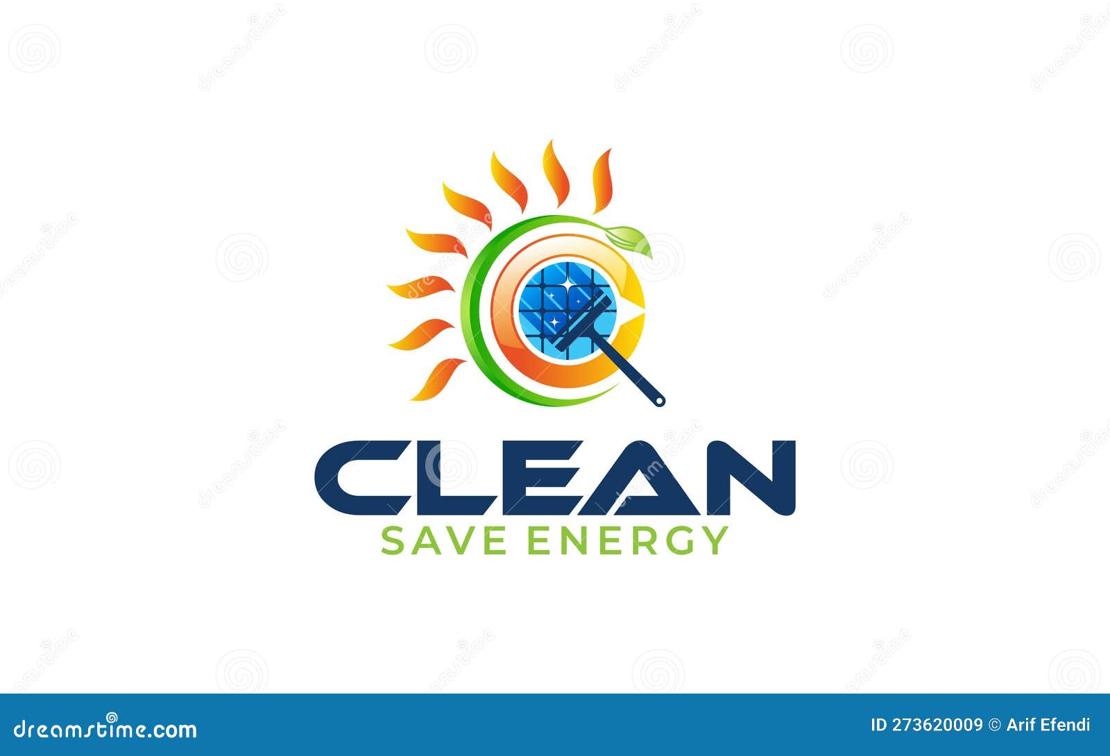 Illustration Vector Graphic of Cleaning Solar Panels Logo Design ...