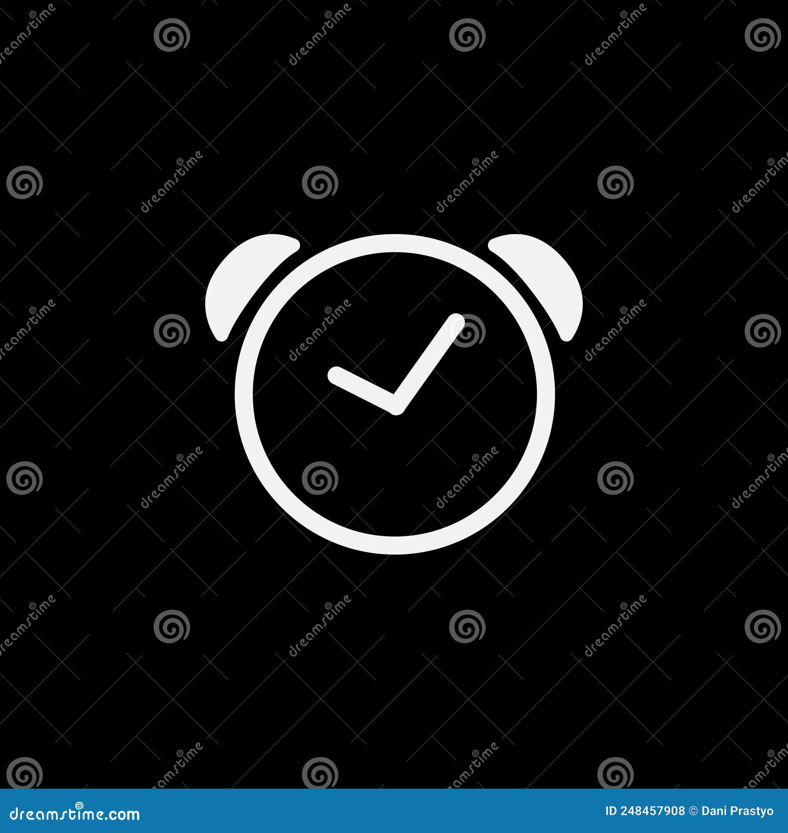 Clock icon stock vector. Illustration of dial, night - 248457908