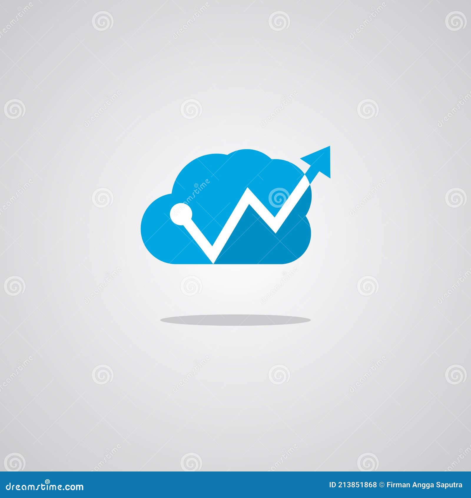 Illustration Vector Graphic of Cloud Graph Stock Vector - Illustration ...