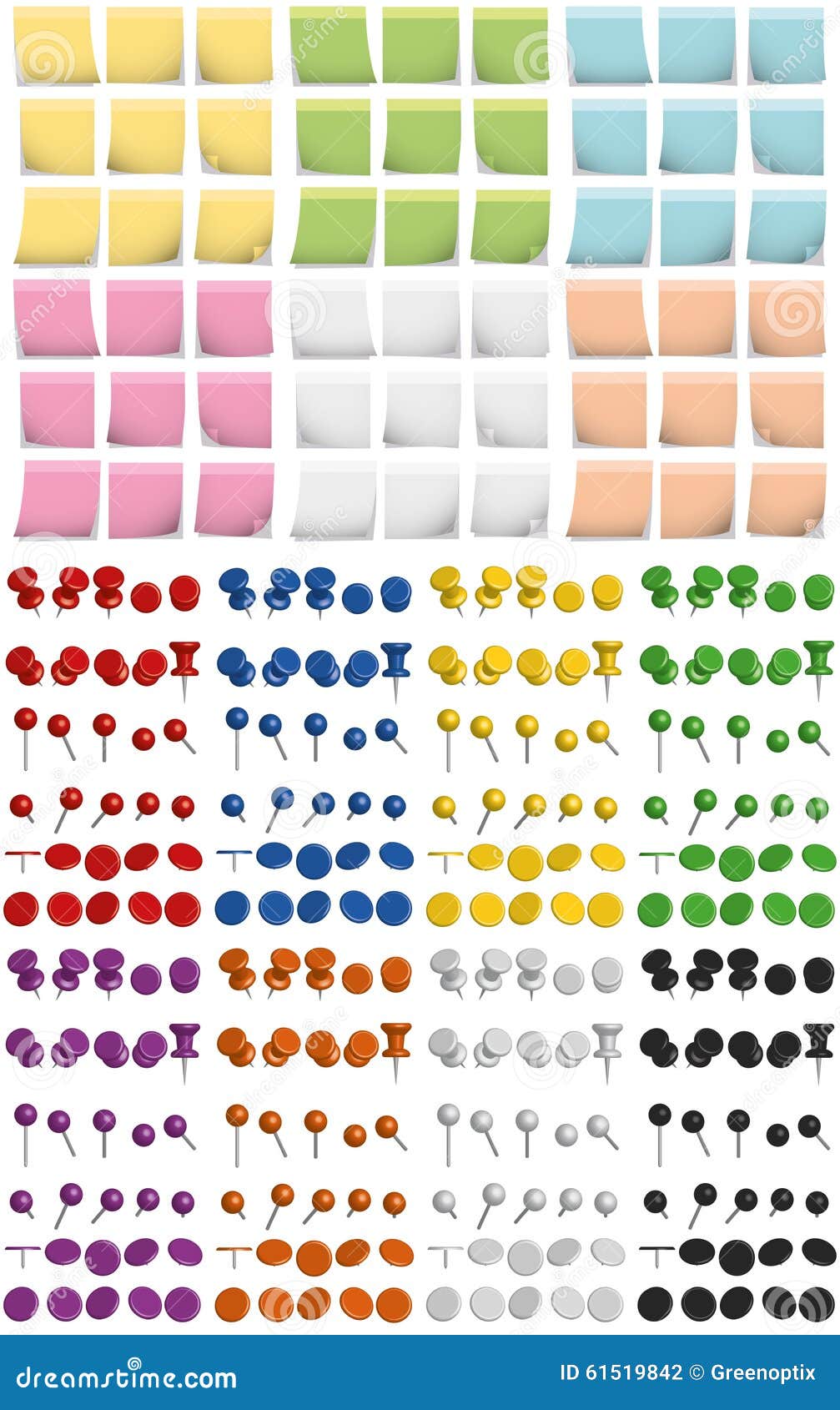 Illustration Vector Graphic Collection Pin and Post it Stock Vector ...