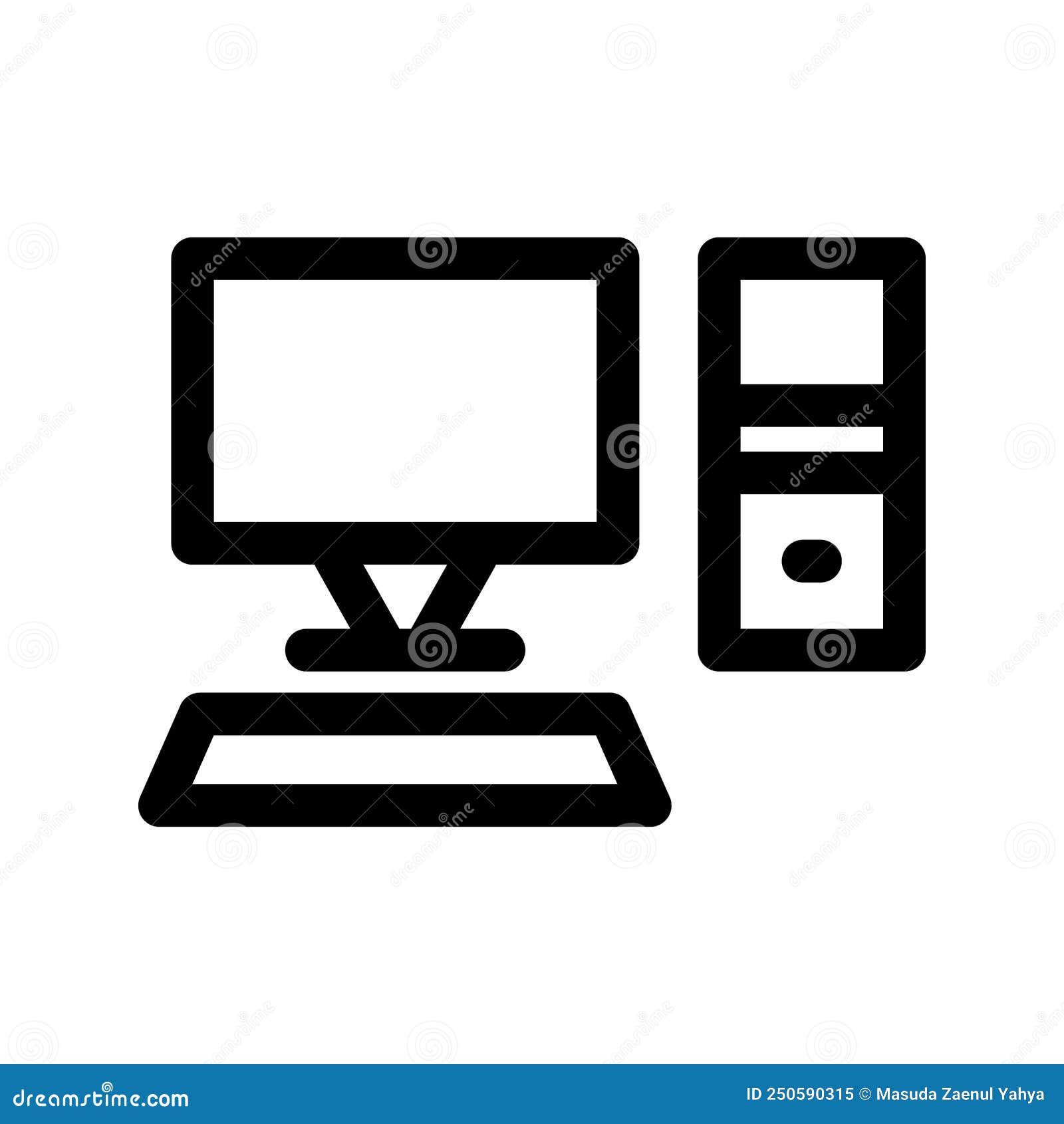 Illustration Vector Graphic of Computer (PC) Icon Design Stock Vector ...
