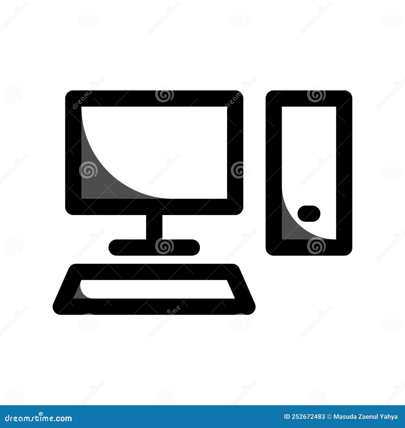Illustration Vector Graphic of Computer (PC) Icon Design Stock Vector ...