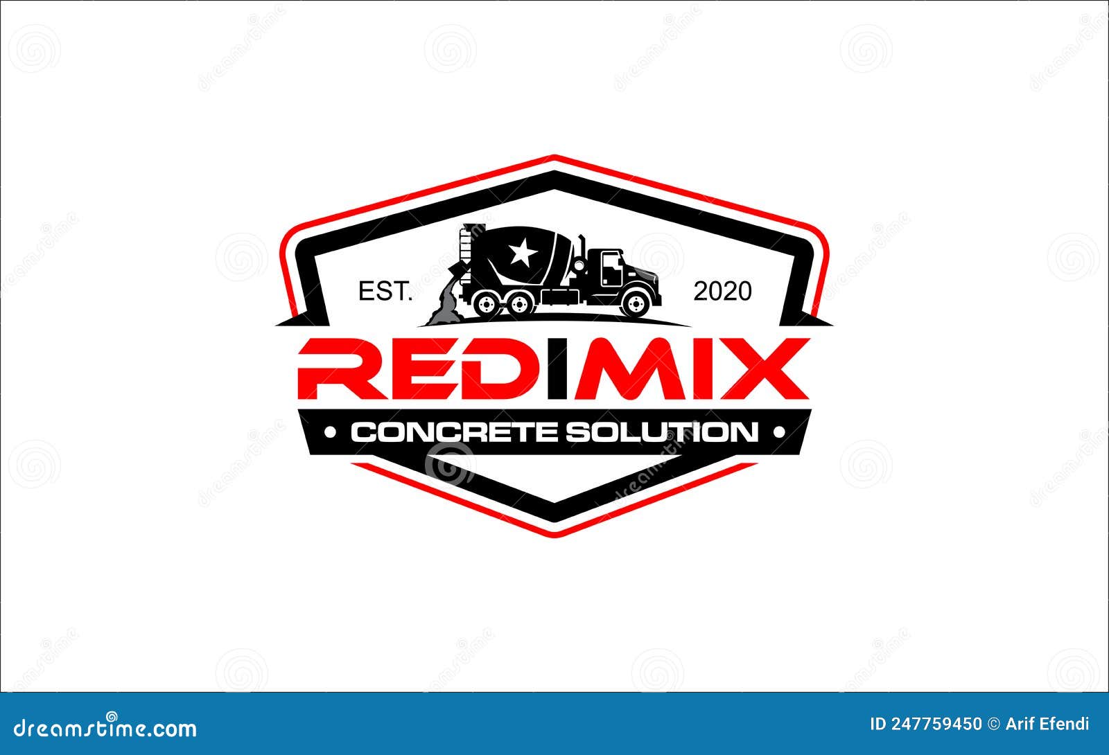 Illustration Vector Graphic of Concrete Auto Mixing Logo Design ...