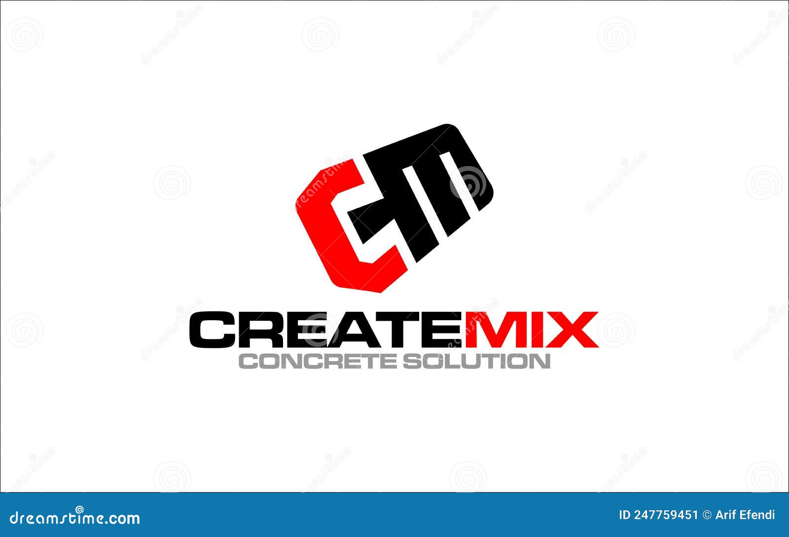 Illustration Vector Graphic of Concrete Auto Mixing Logo Design ...