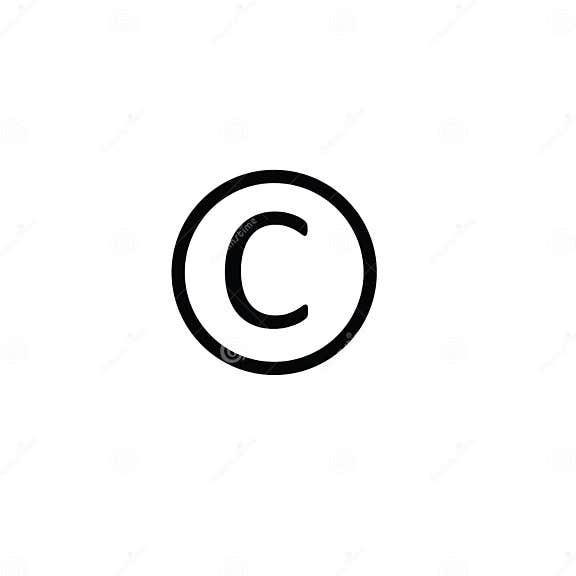 Illustration Vector Graphic of Copyright Label Icon Template Stock ...
