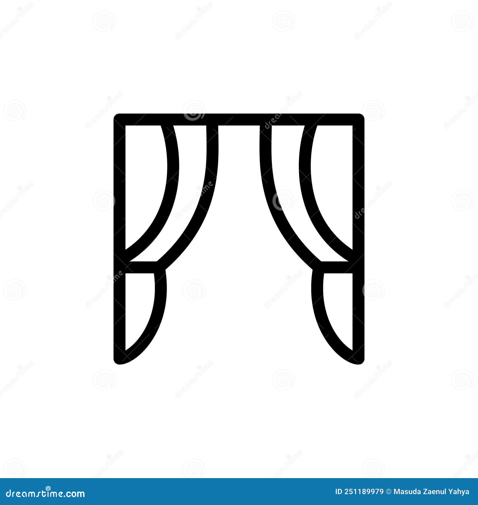Curtain icon template stock vector. Illustration of isolated - 251189979
