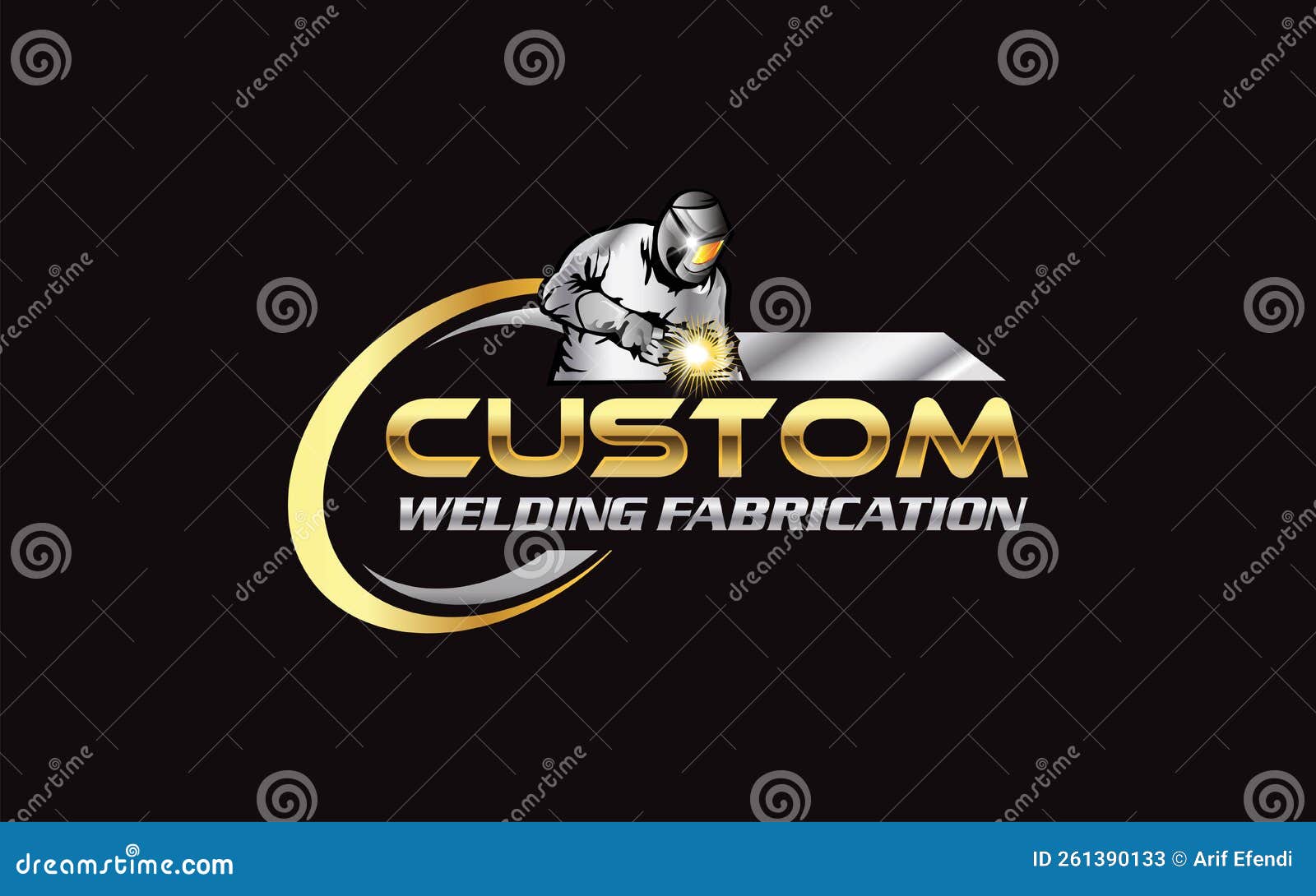 Illustration Vector Graphic of Custom Welding Fabrication Company Logo ...
