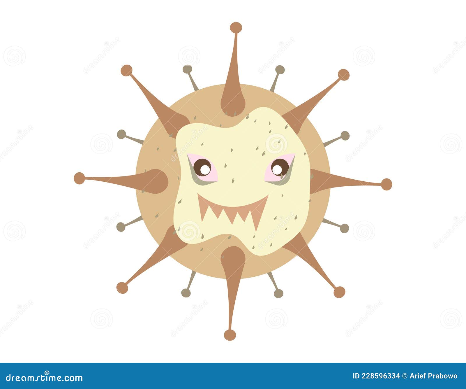 Illustration Vector Graphic of Cute Character of Germ, Bacteria and ...