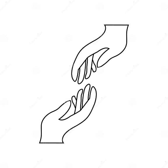 Help Hand Illustration Vector Design Stock Vector - Illustration of accept, human: 216894214