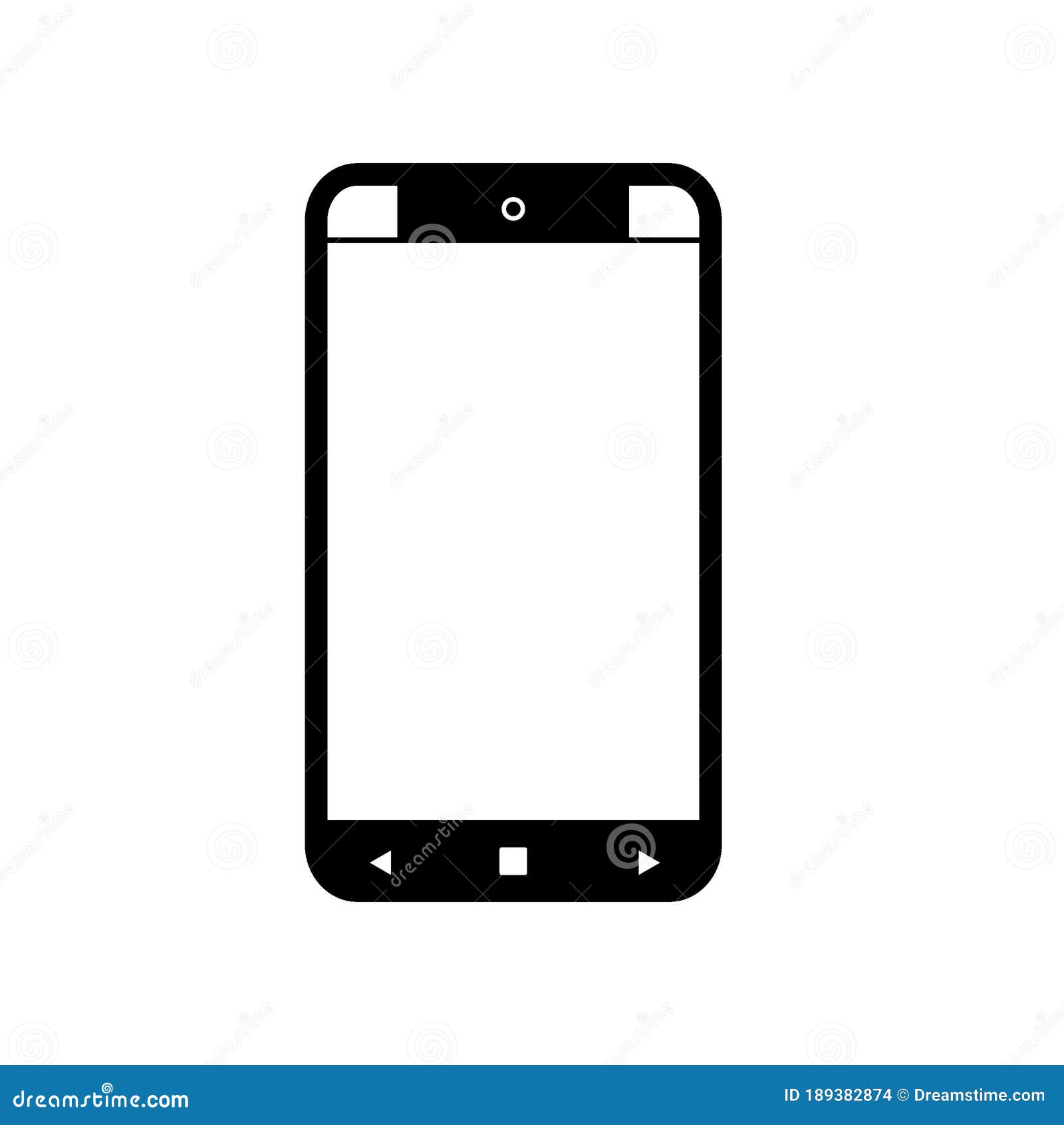Simple Phone Vector Icon Isolated White Stock Vector - Illustration of ...