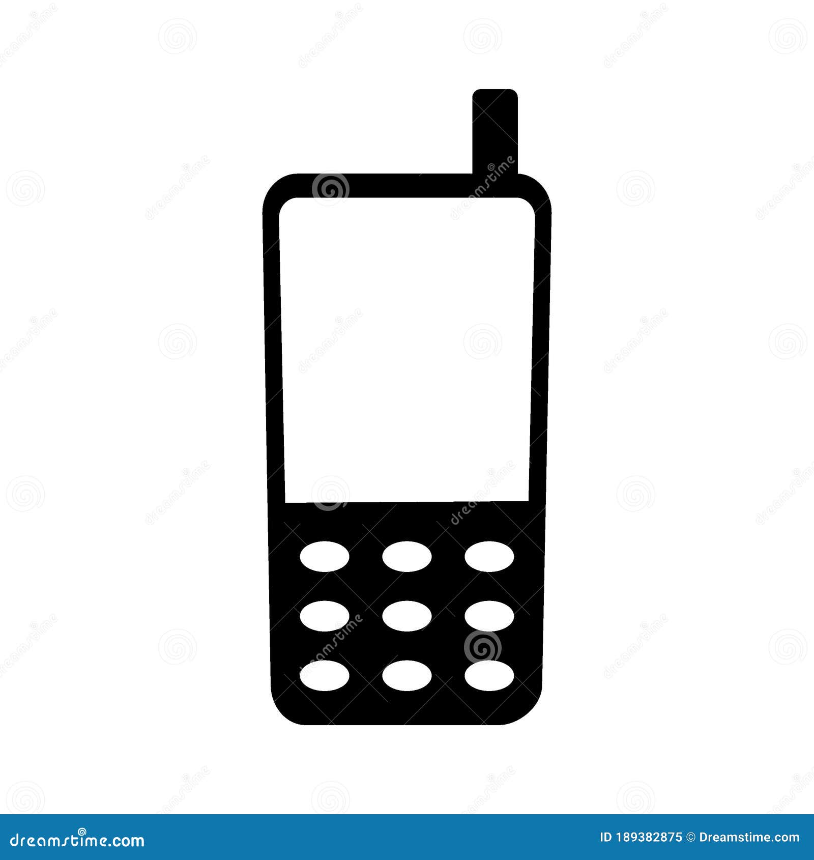 Simple Phone Vector Icon Isolated White Stock Illustration ...