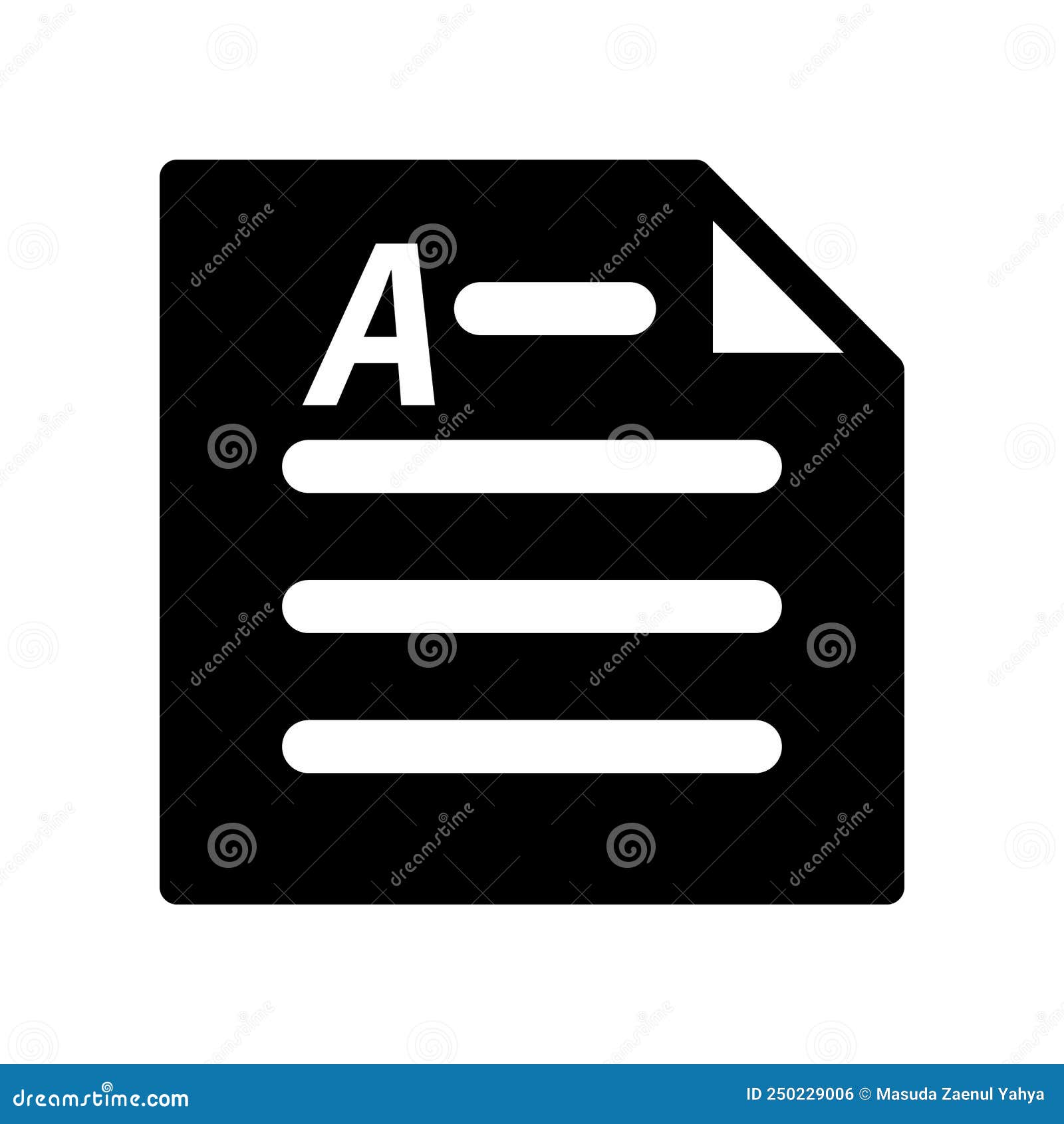 Document Icon stock vector. Illustration of file, copy - 250229006